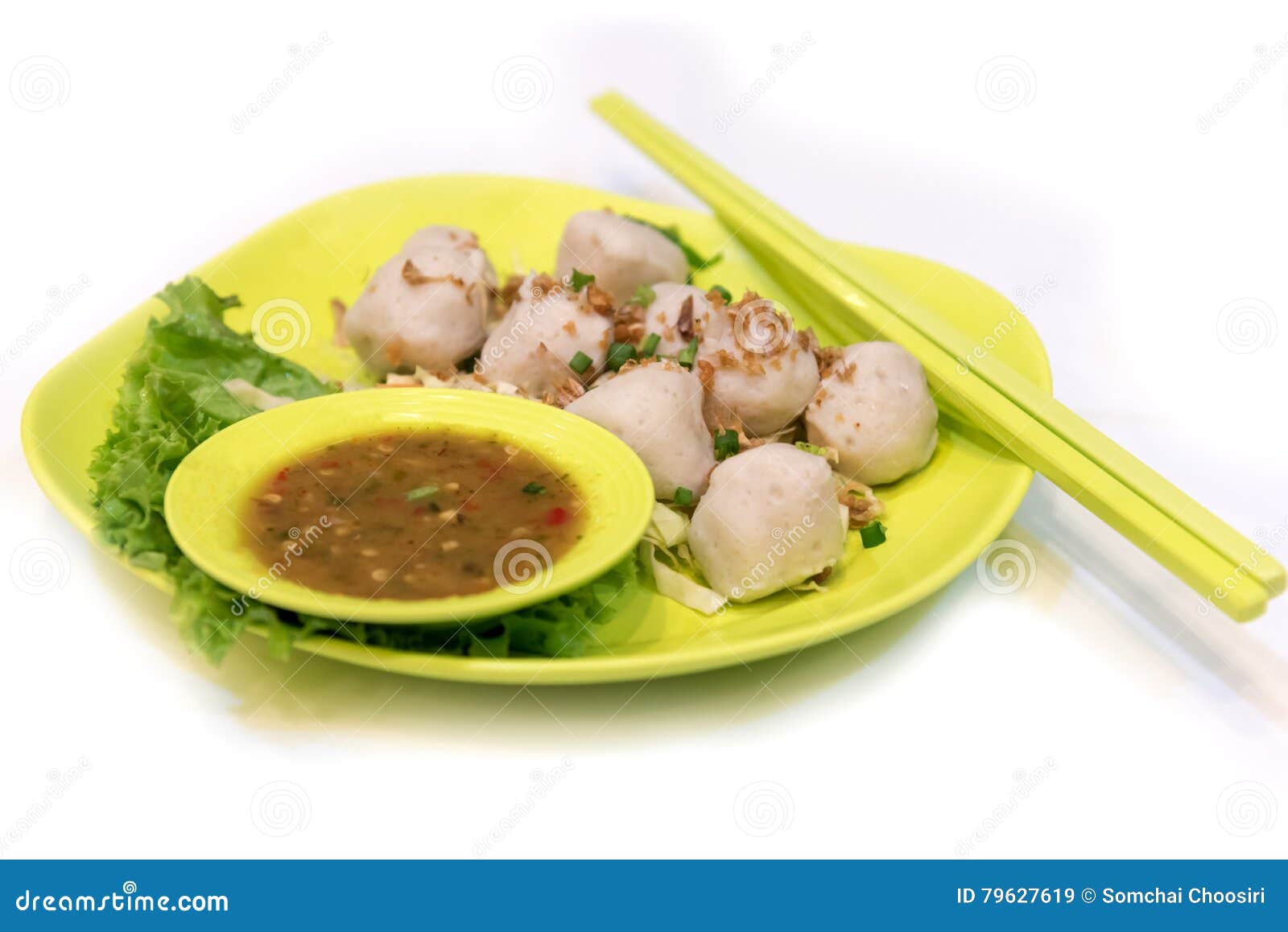 Steamed fish balls stock image. Image of banh, boiled - 79627619