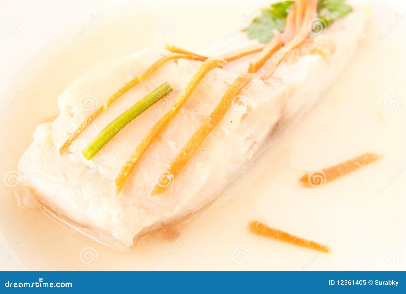 Steamed Fish with Carrot on Top Stock Image - Image of fresh, health ...