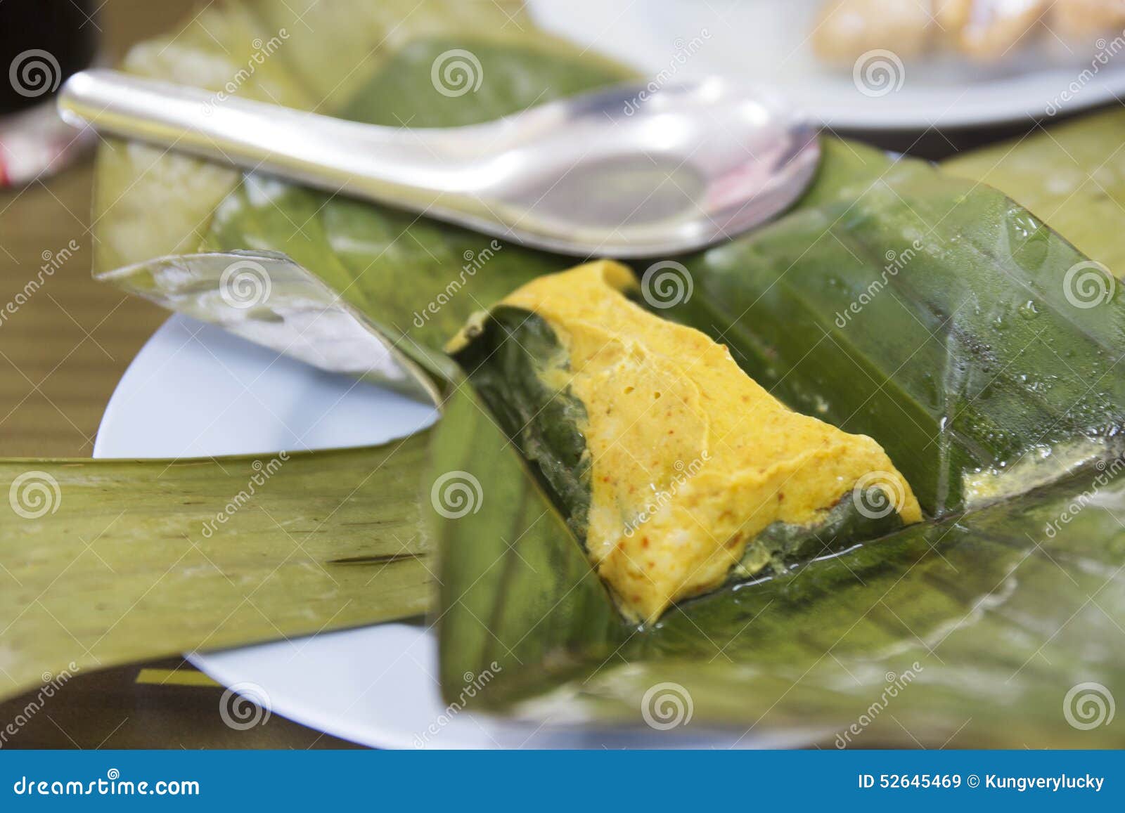 Steamed fish curry cake stock image. Image of seafood - 52645469