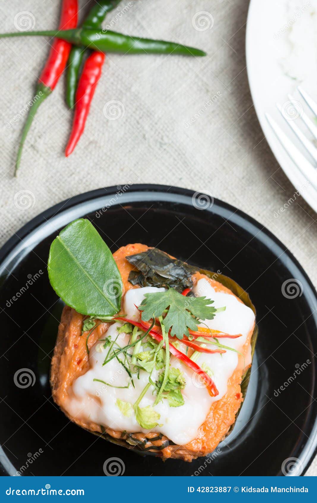 Steamed Fish with Curry Paste Stock Image - Image of health, menu: 42823887