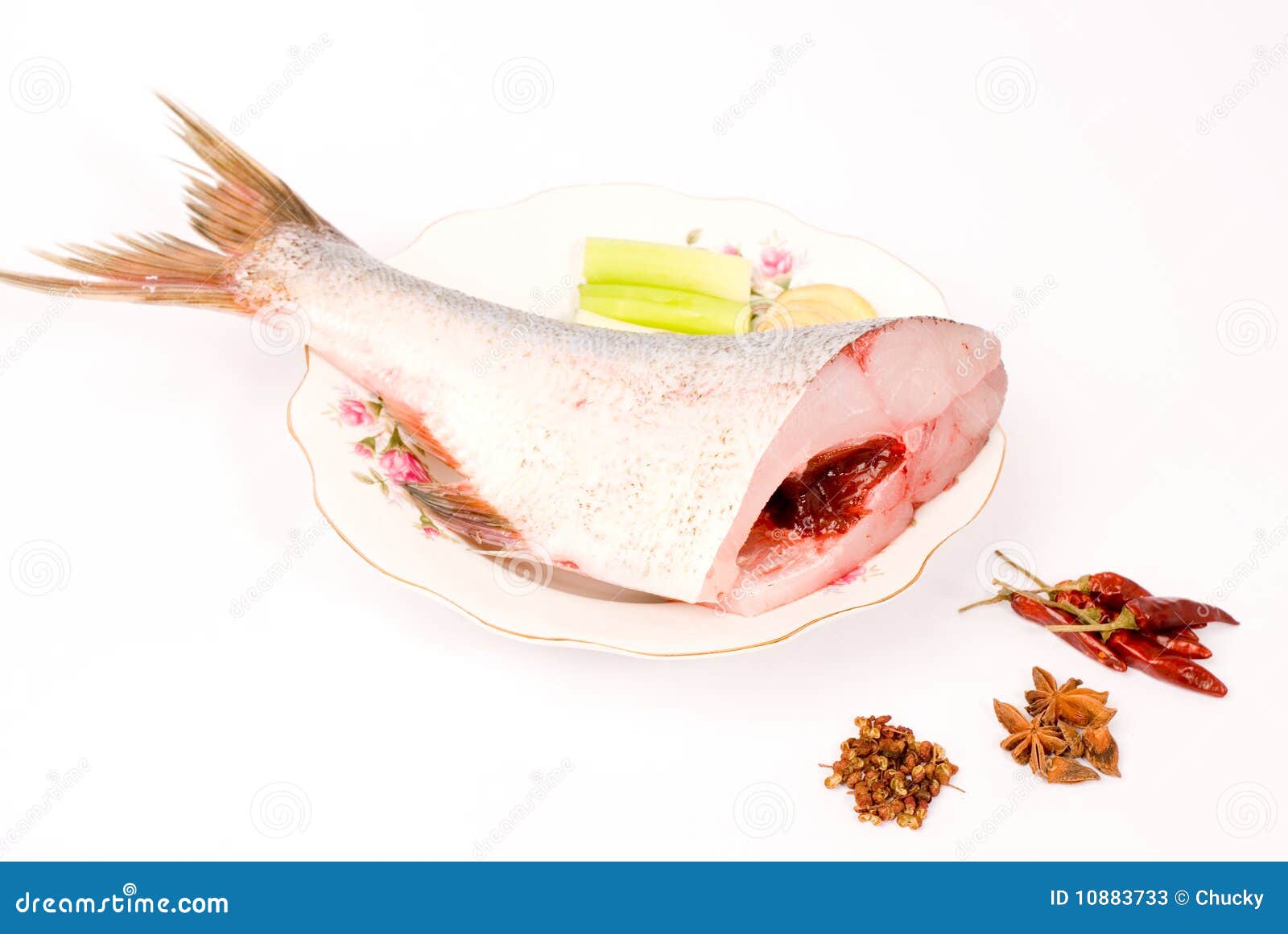 Steamed Fish Head ,Chinese Food Stock Image - Image of ginger, chinese ...