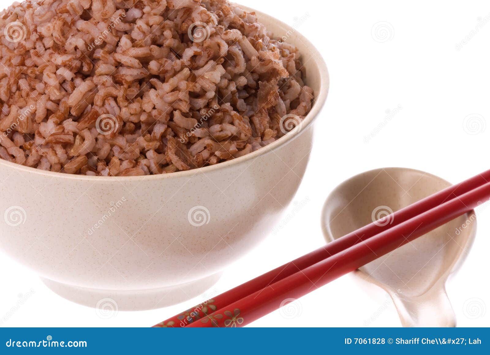 Steamed High Fibre Red Rice Stock Photo - Image of bowls, close: 7061828