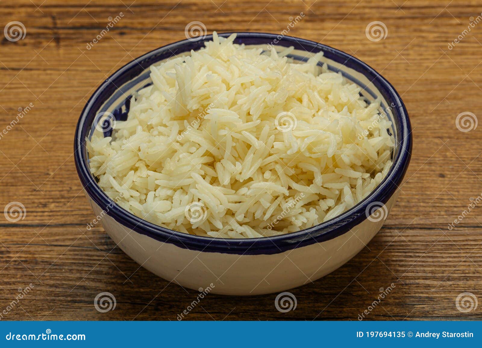 Steamed Basmati Rice in the Bowl Stock Image - Image of nutrition ...