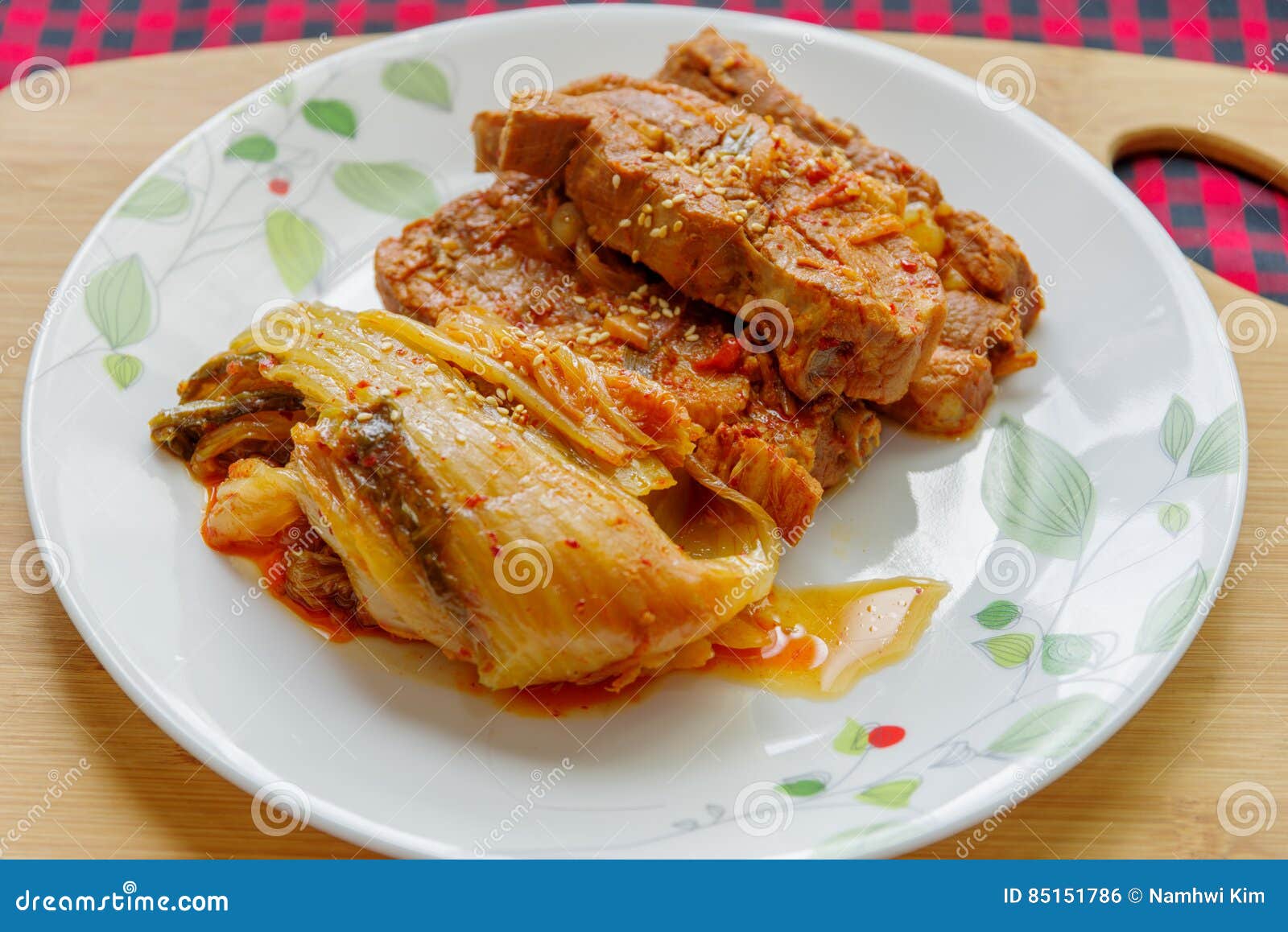 Steamed Kimchi with Fork Ribs Stock Photo - Image of cuisine, diner ...