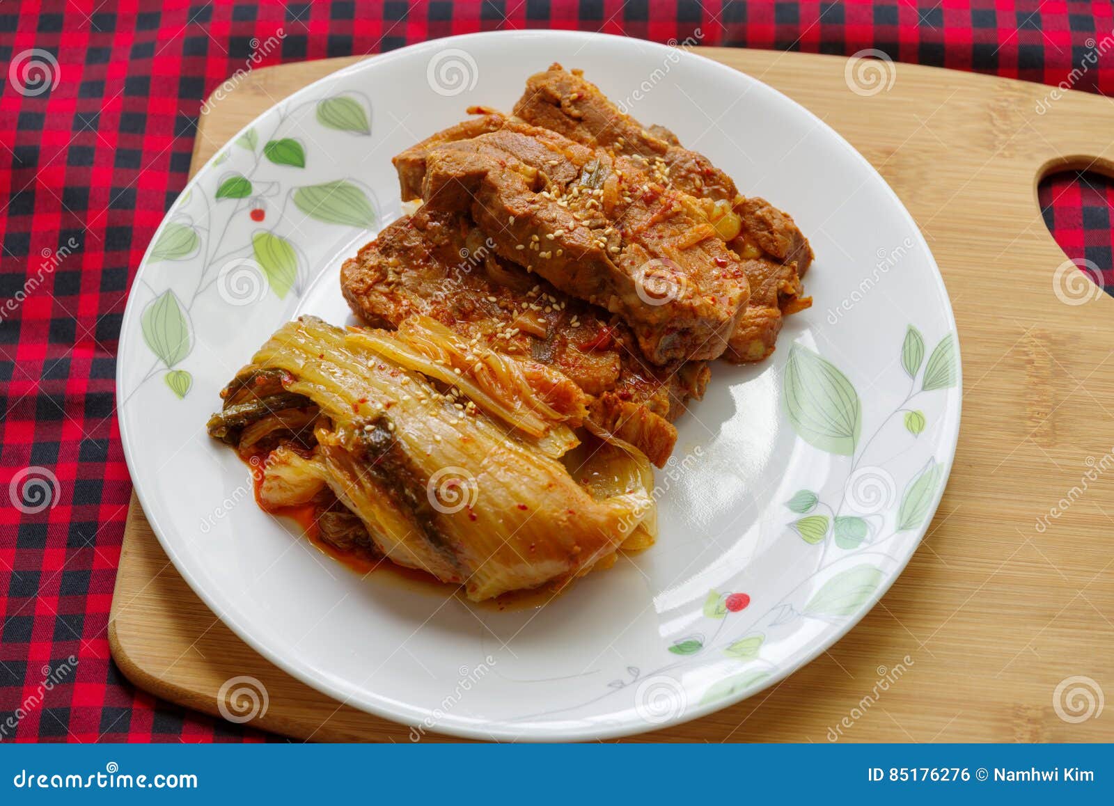 Steamed Kimchi with Fork Ribs Stock Photo - Image of food, ribs: 85176276