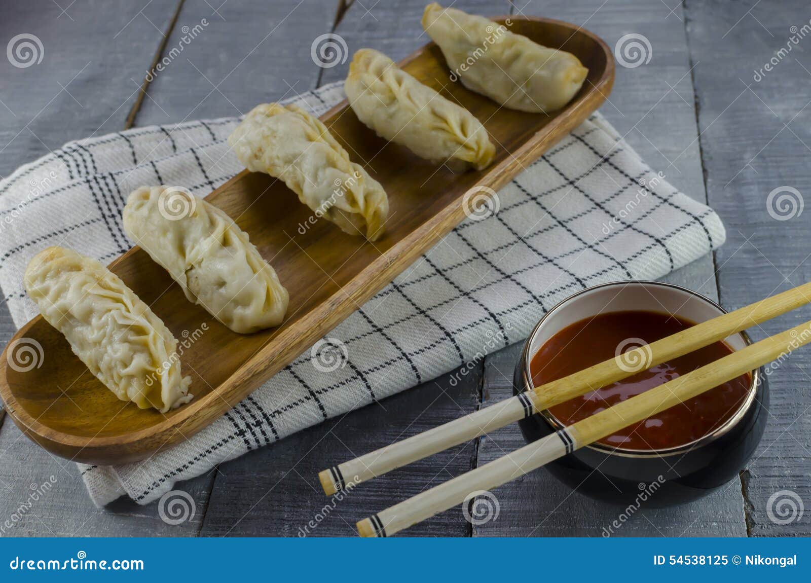 Steamed momo stock image. Image of wooden, dumplings - 54538125