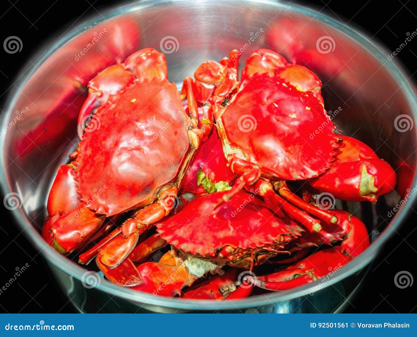 Steamed Mud Crab in a Big Pot. Stock Image - Image of healthy, serrated ...