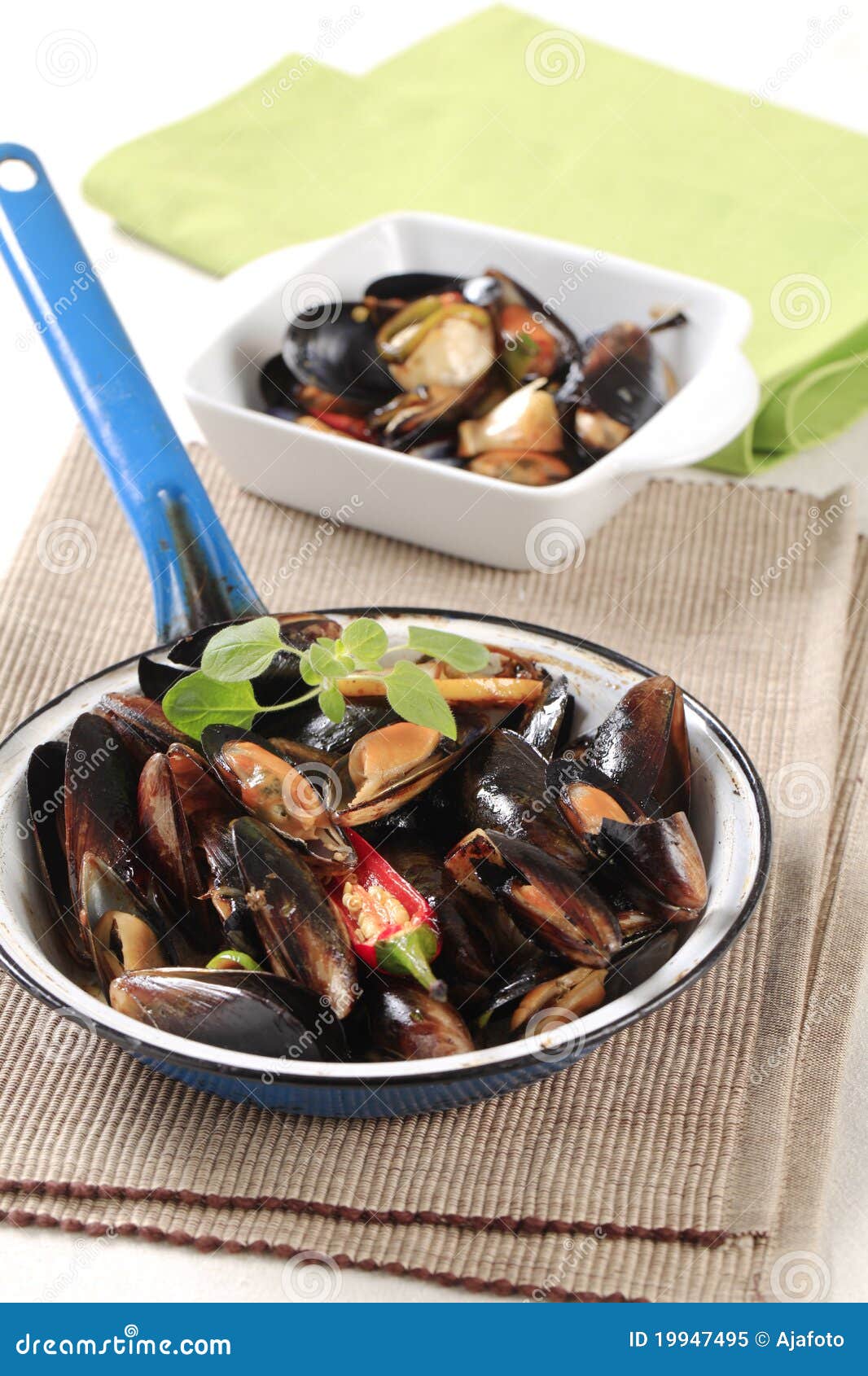 Steamed mussels stock image. Image of shellfish, mussels - 19947495