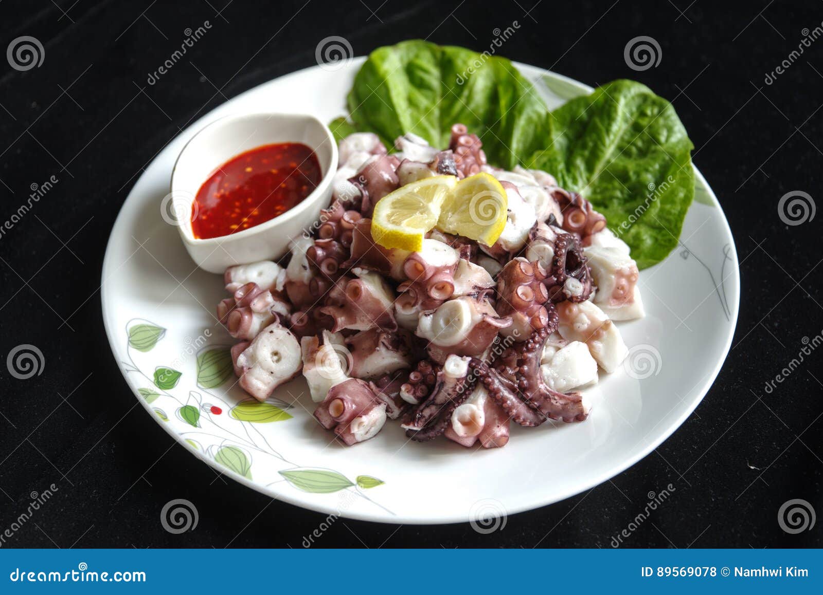 Steamed Octopus with Red Sauce Stock Photo - Image of dinner, korean ...