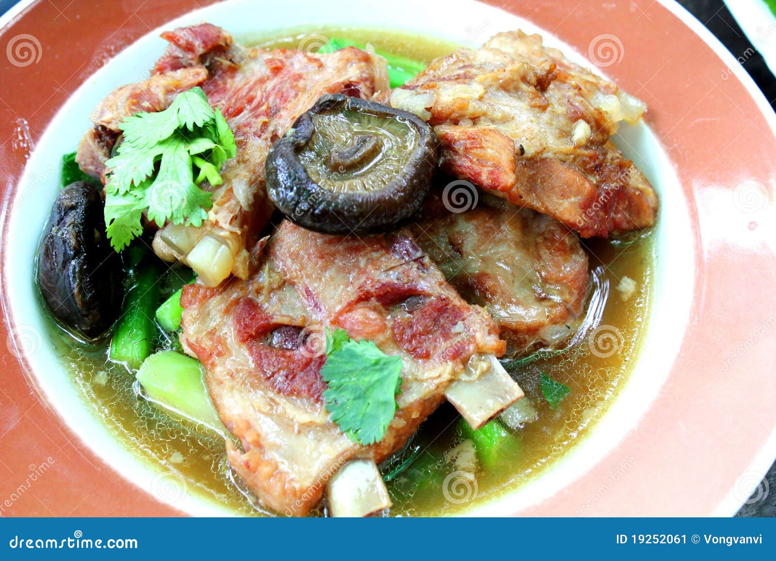 Steamed pork stock image. Image of green, asia, meat - 19252061