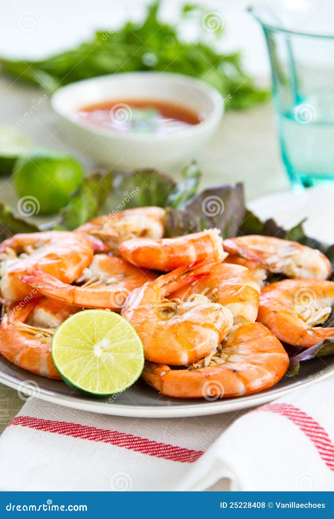 Steamed Prawn with Sweet Chilli Sauce Stock Photo - Image of sauce ...