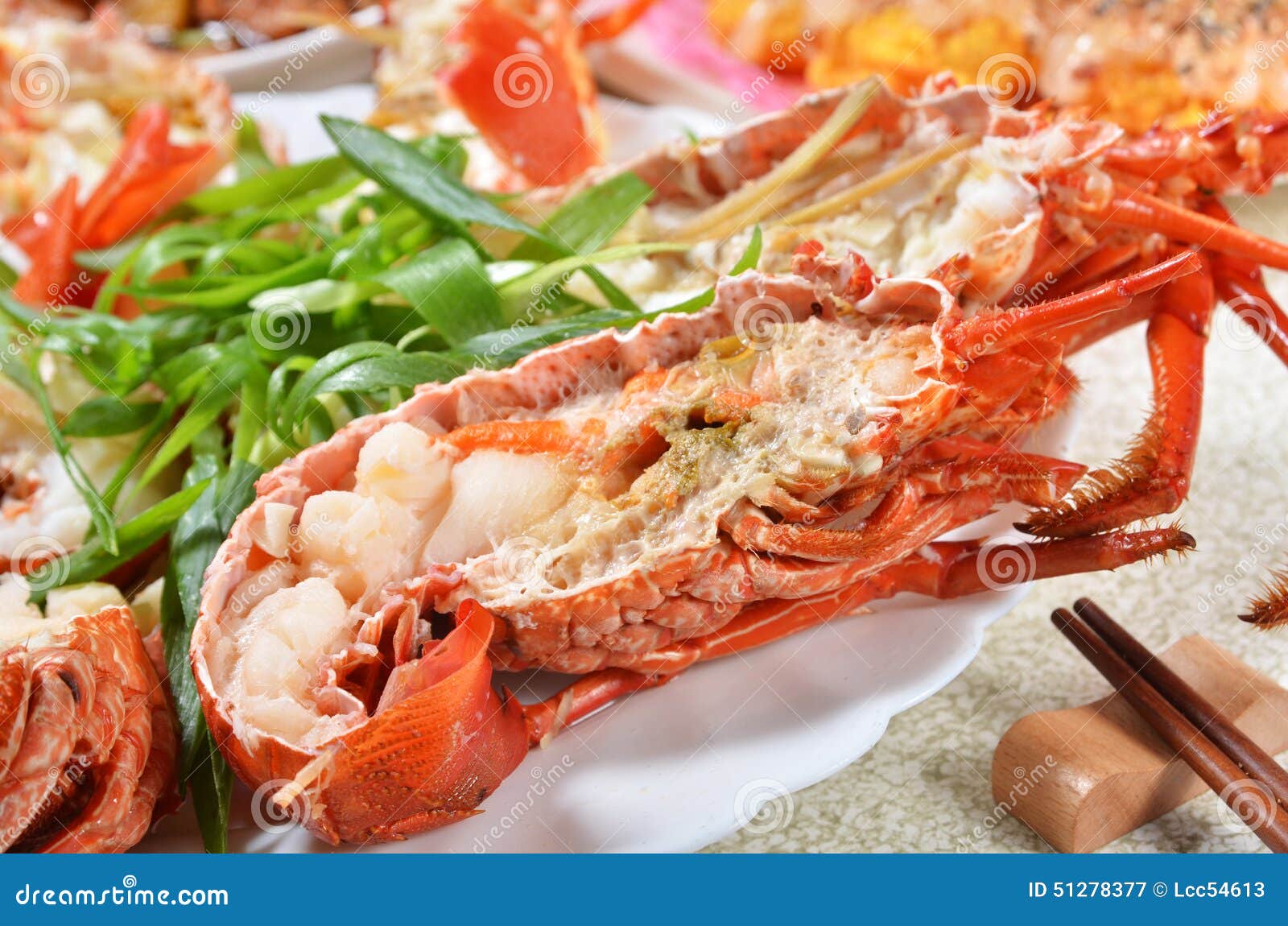 Steamed prawns stock image. Image of food, china, dinner - 51278377