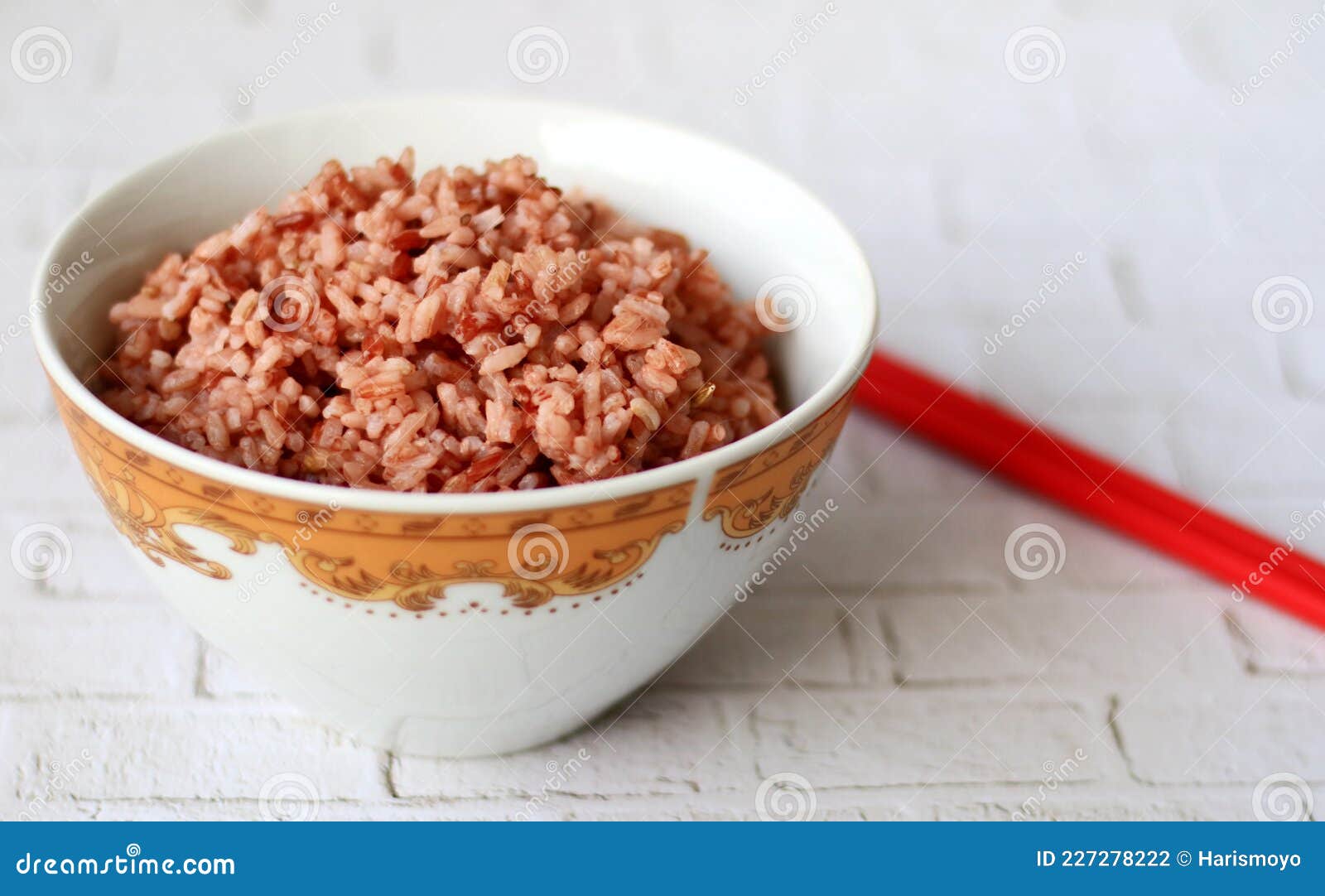 Steamed red rice stock photo. Image of nasi, diet, background - 227278222