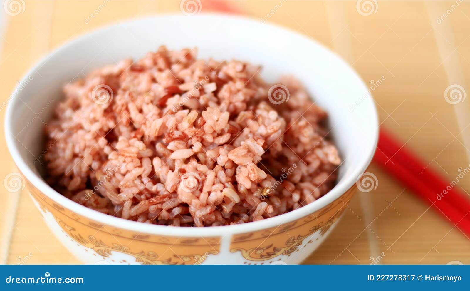 Steamed red rice stock image. Image of fibre, closeup - 227278317