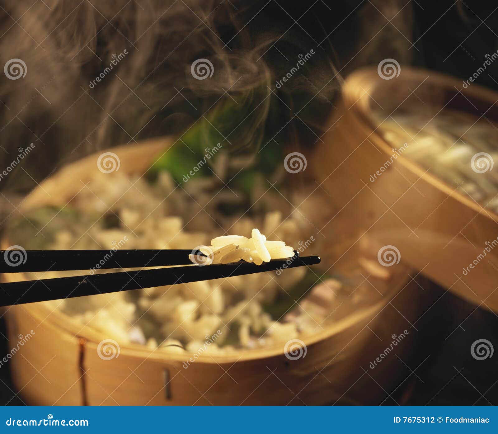 Steamed Rice stock photo. Image of blurred, ready, basket - 7675312