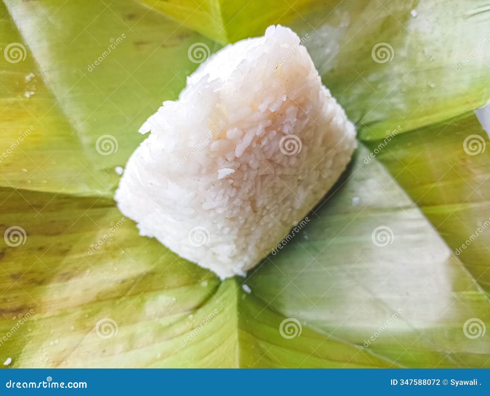 Steamed Rice in Banana Leaf Stock Photo - Image of asian, meal: 347588072