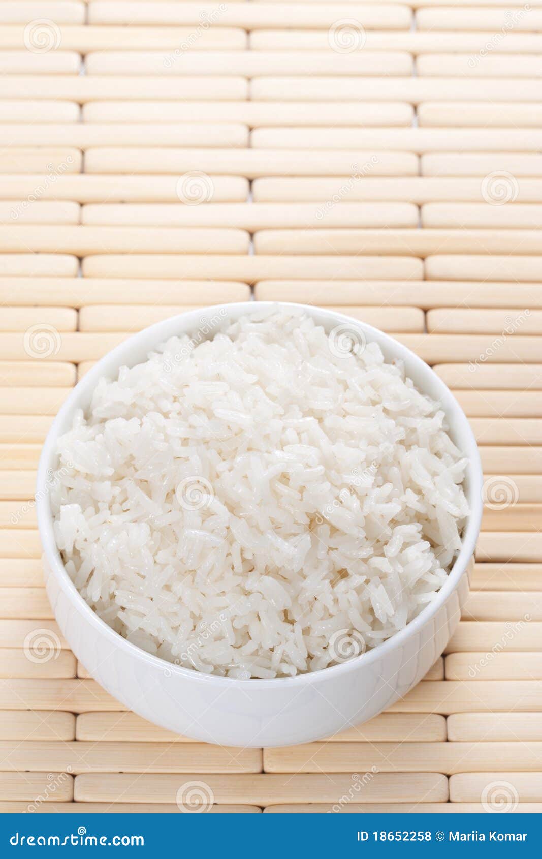 Steamed rice in bowl stock photo. Image of cooking, grain - 18652258