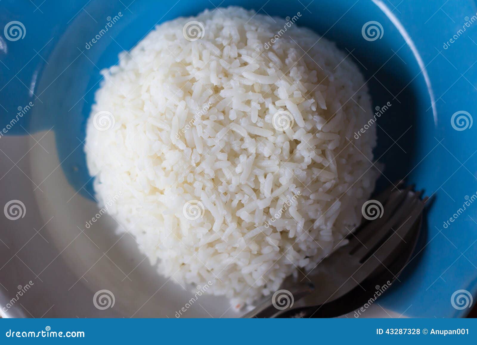 Steamed rice in bowl stock photo. Image of bowl, background - 43287328