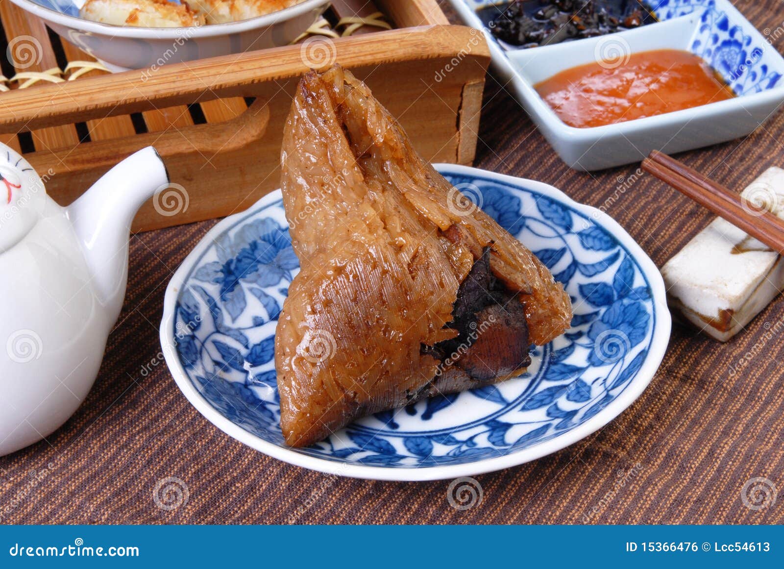 Steamed rice dumpling stock photo. Image of cooked, lunar - 15366476