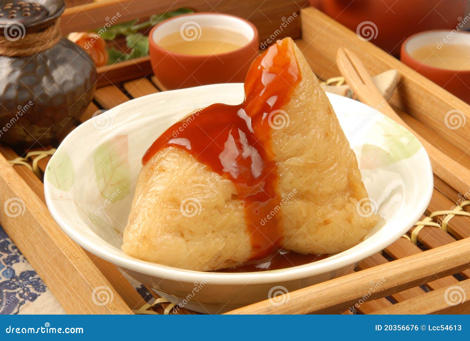 Steamed rice dumpling stock photo. Image of cooked, zongzi - 20356676