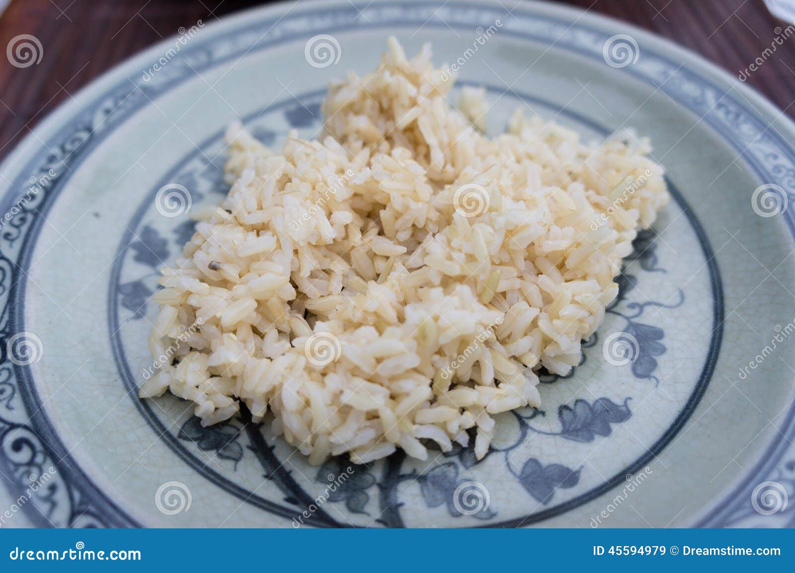 Steamed Rice on Plate stock image. Image of eating, meal - 45594979
