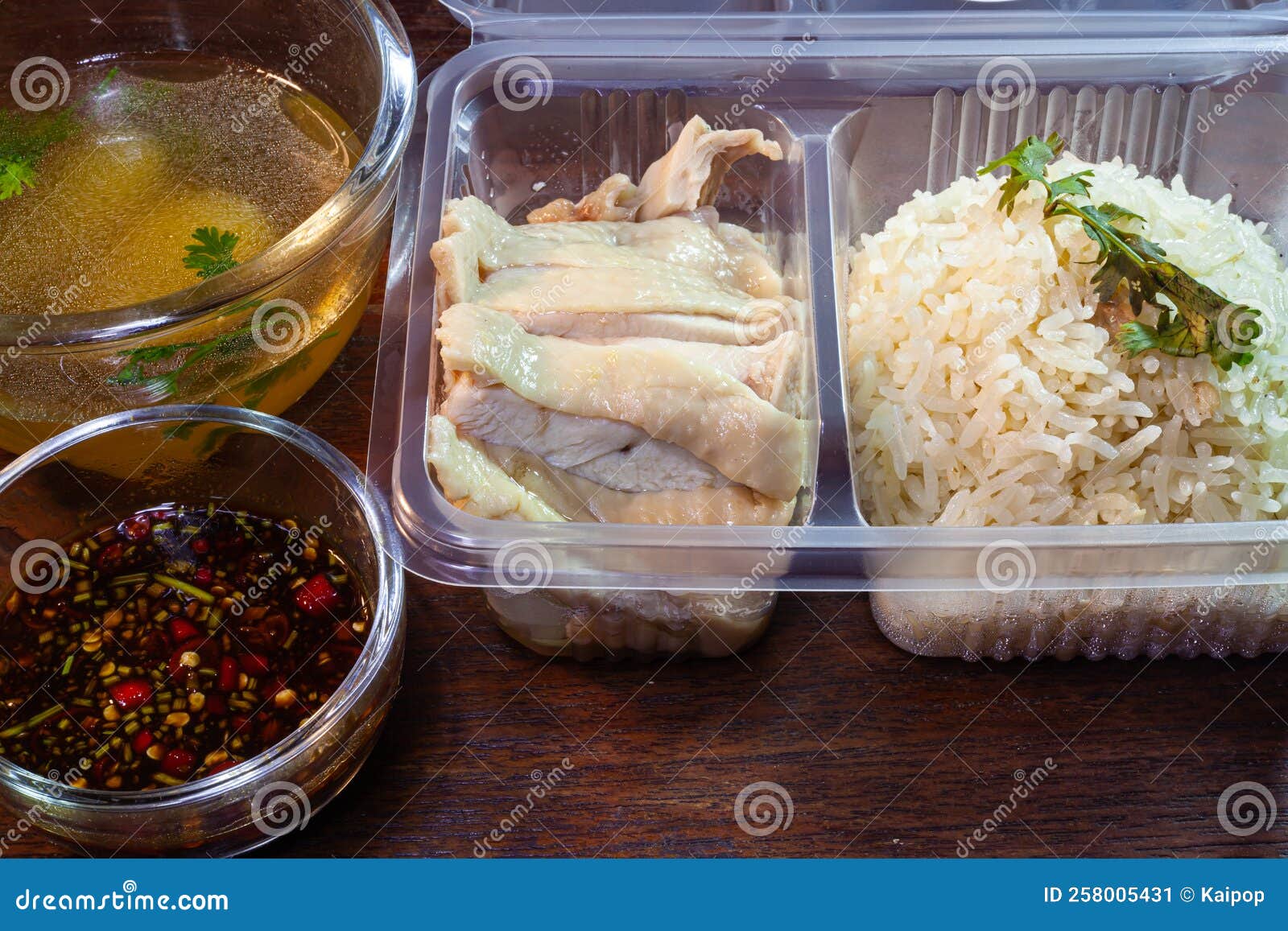 Steamed Rice Topped with Chicken Stock Image - Image of fresh, chili ...