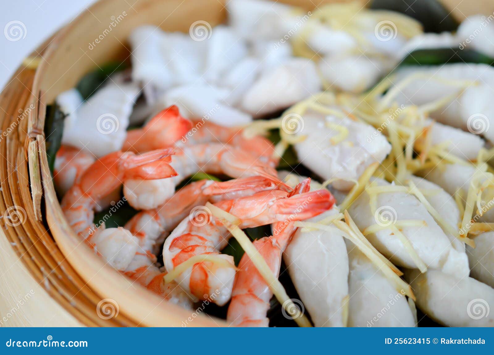 Steamed seafood stock image. Image of prawn, asia, background - 25623415