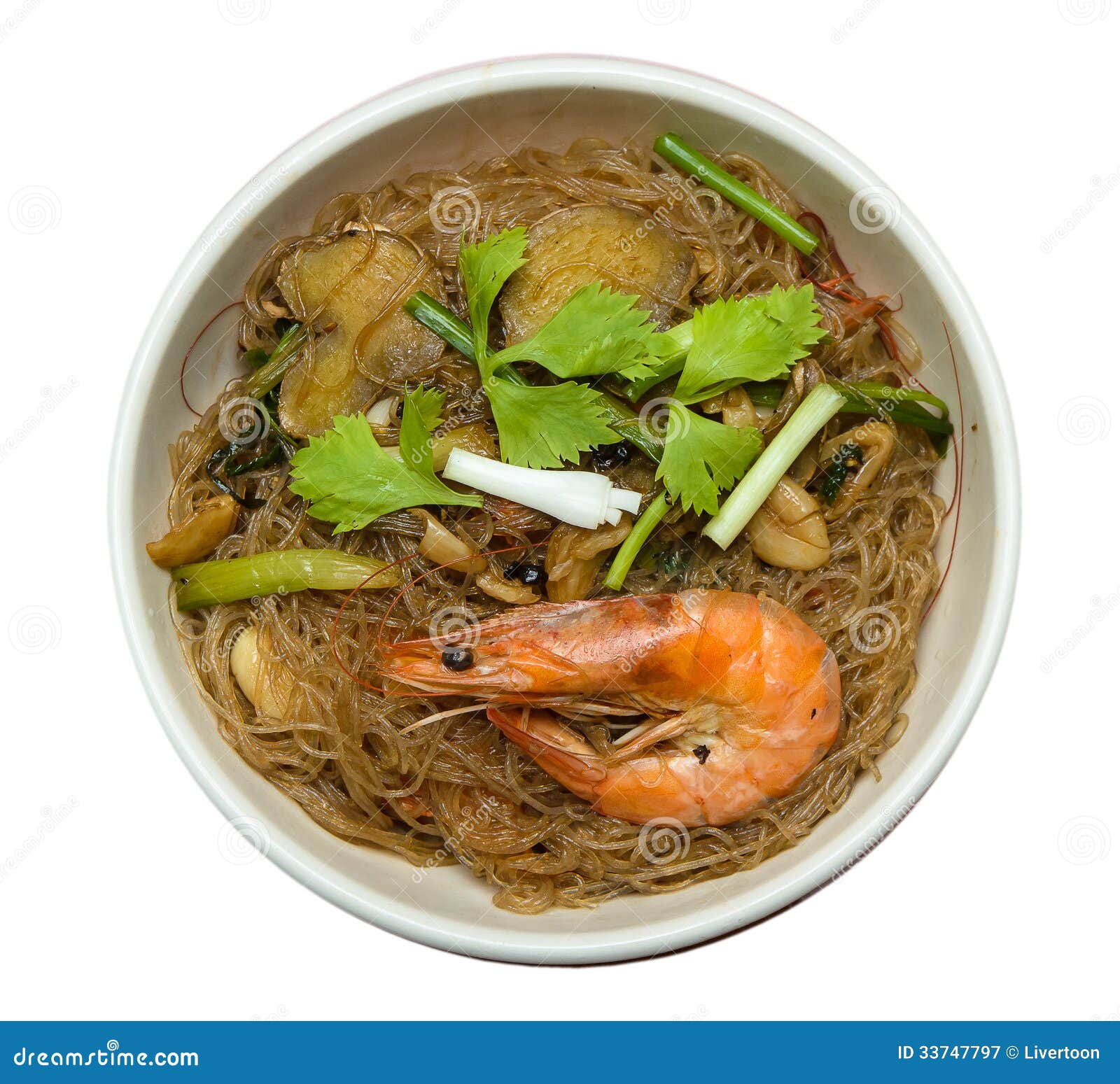 Steamed Shrimp with Grass Noodles Stock Image - Image of food, lunch ...