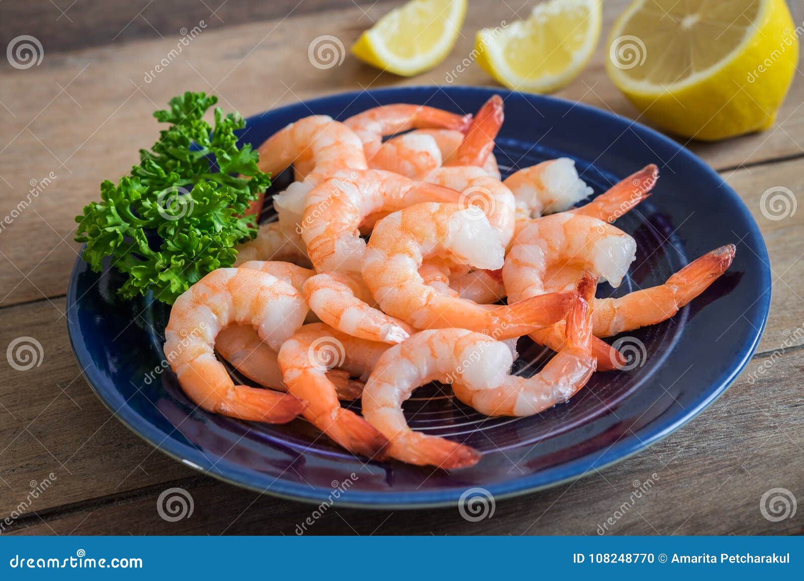 Steamed shrimp on plate stock photo. Image of shrimp - 108248770