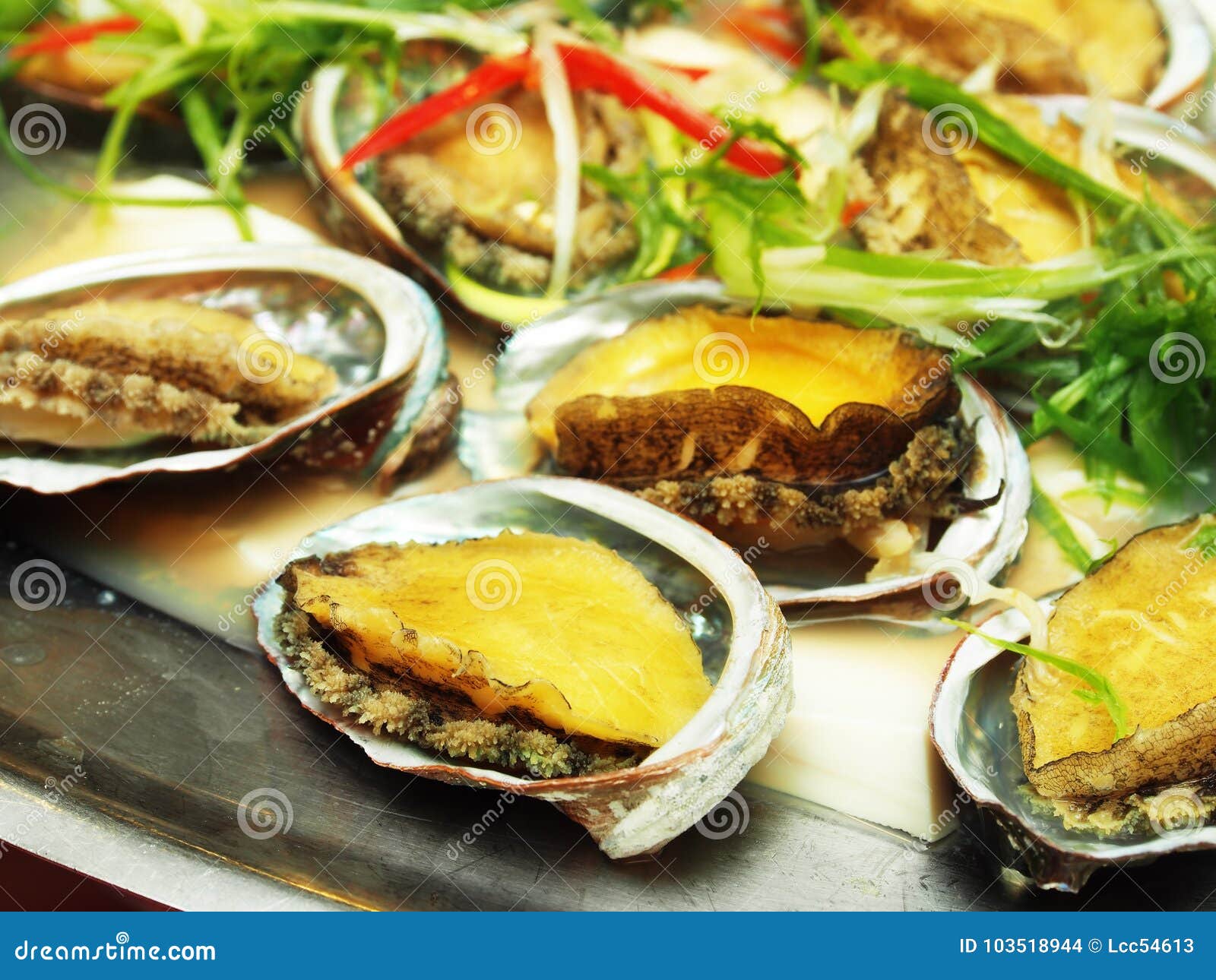 Steamed small abalone stock photo. Image of asian, seafood - 103518944