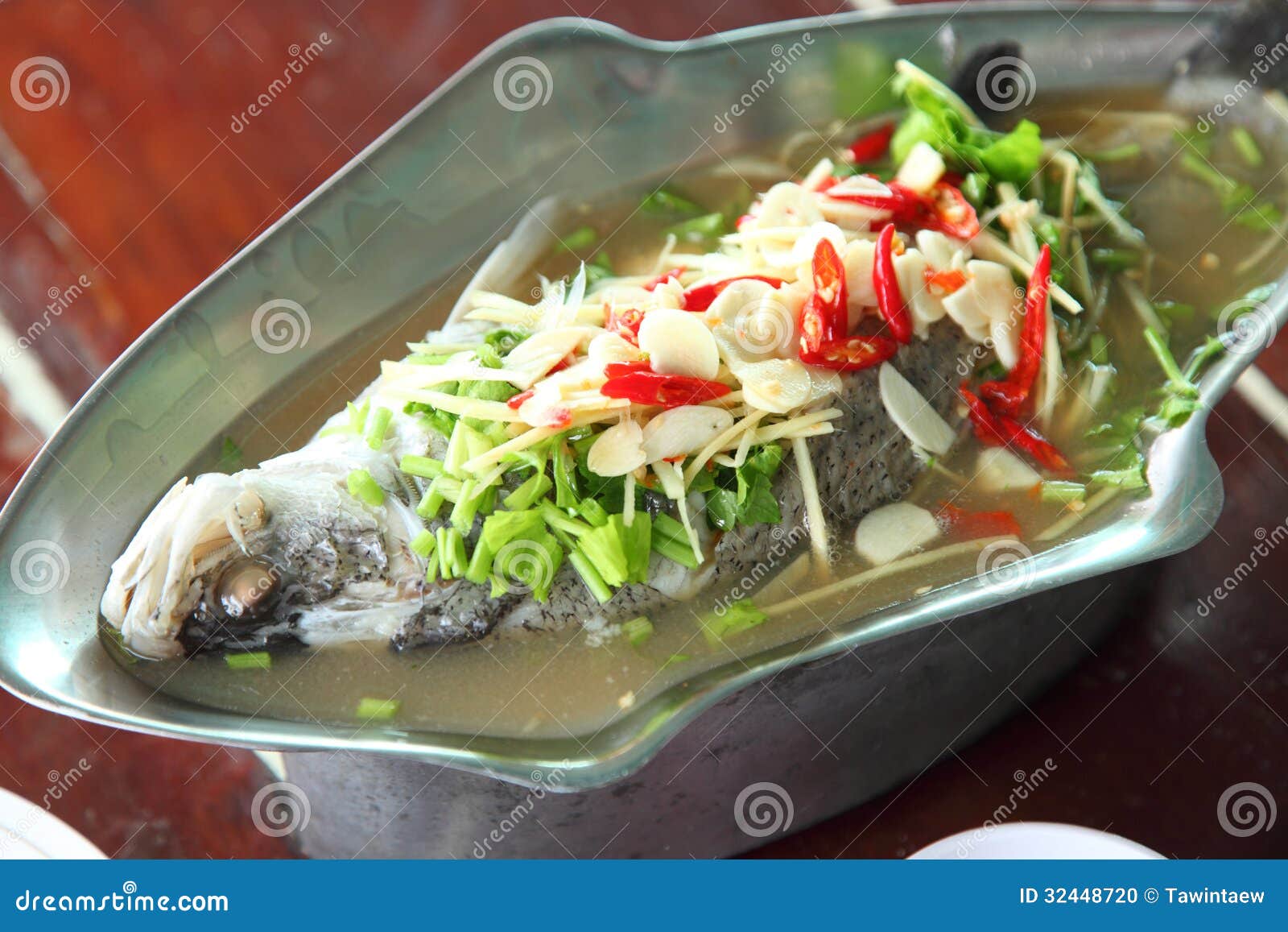 Steamed snapper fish stock photo. Image of arranged, culture - 32448720