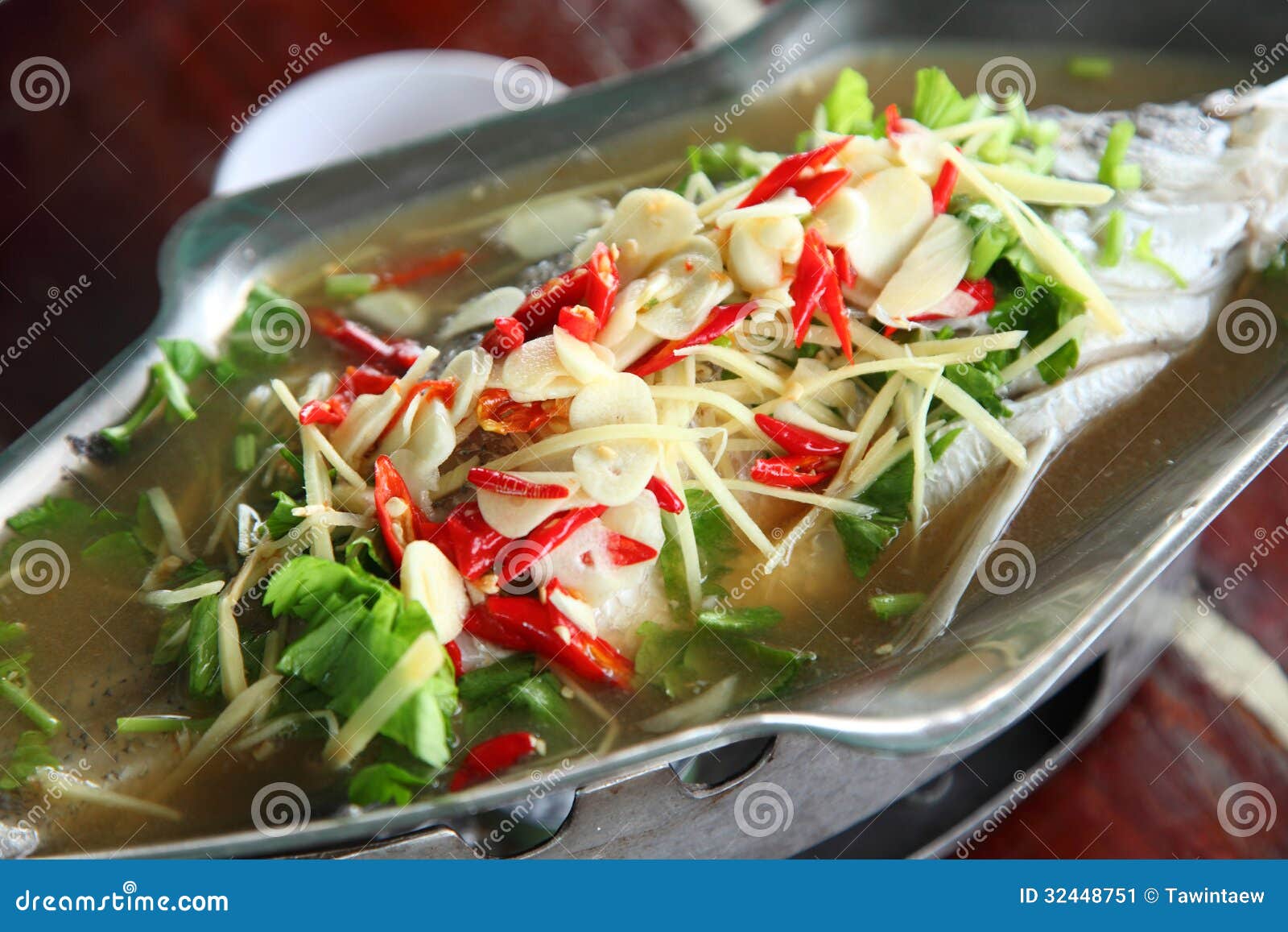 Steamed snapper fish stock image. Image of dinner, china - 32448751