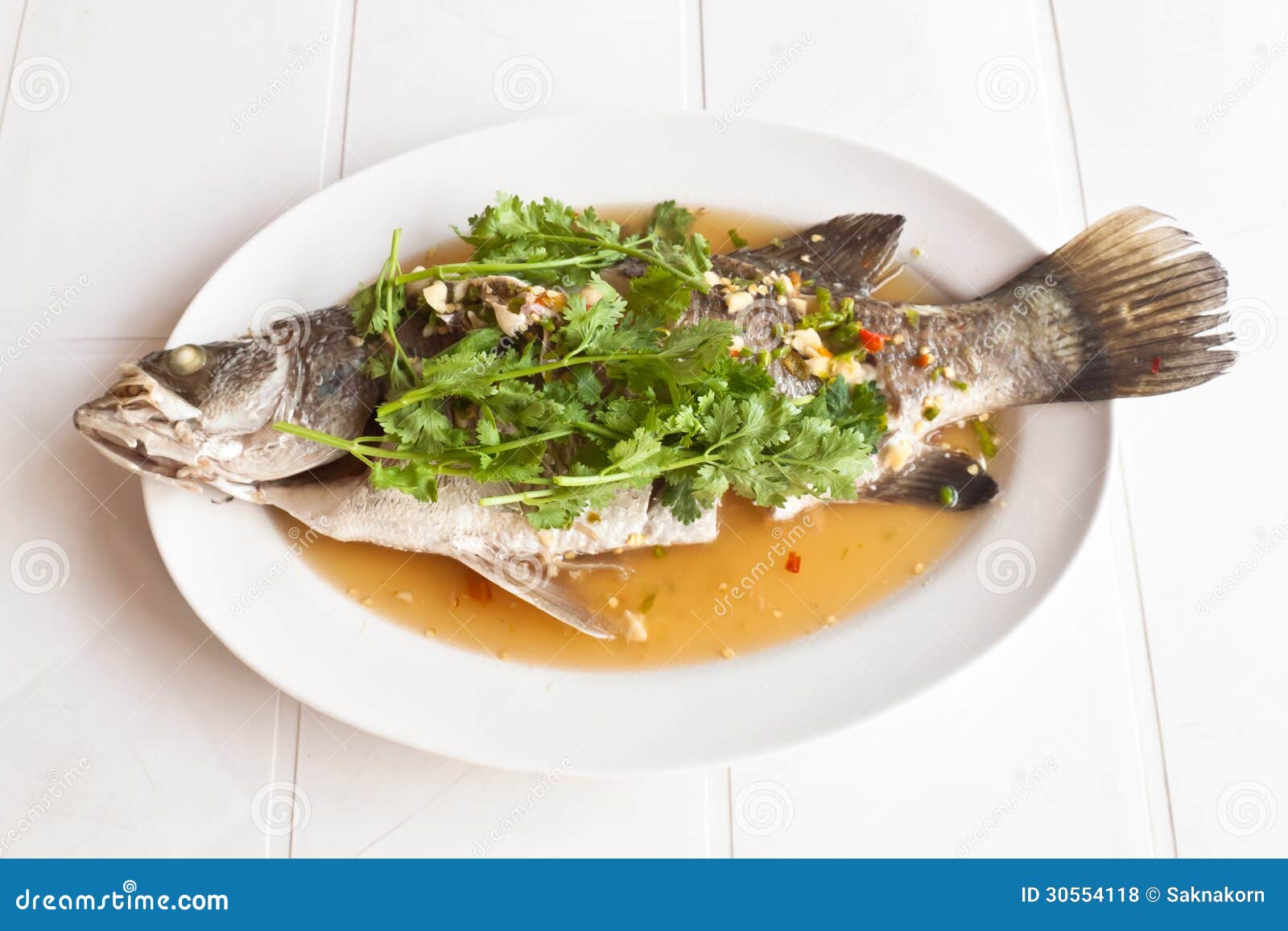 Steamed Snapper Fish with Lemon , Stock Photo - Image of orient, meal ...