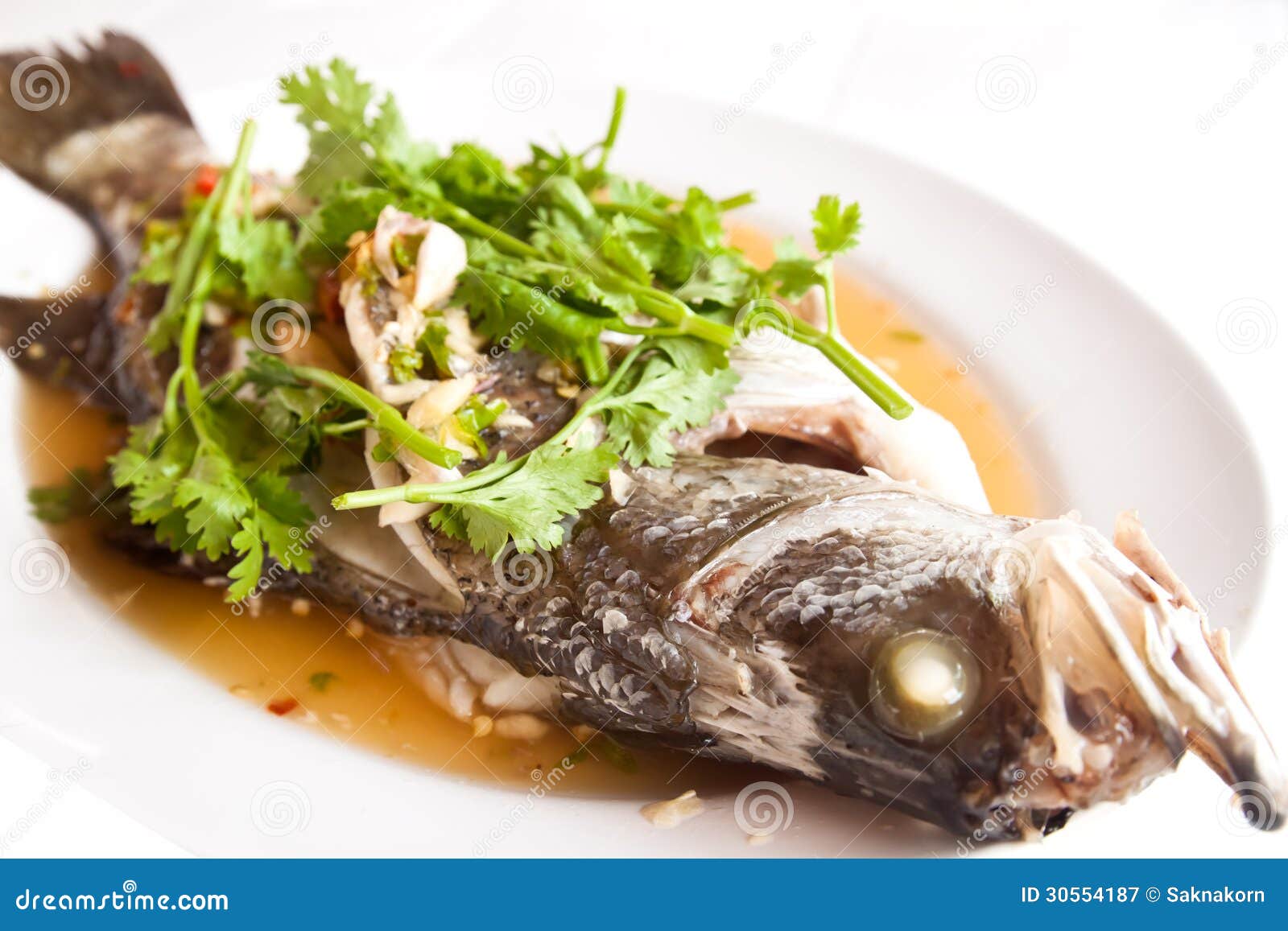 Steamed Snapper Fish with Lemon , Stock Image - Image of class, fresh ...