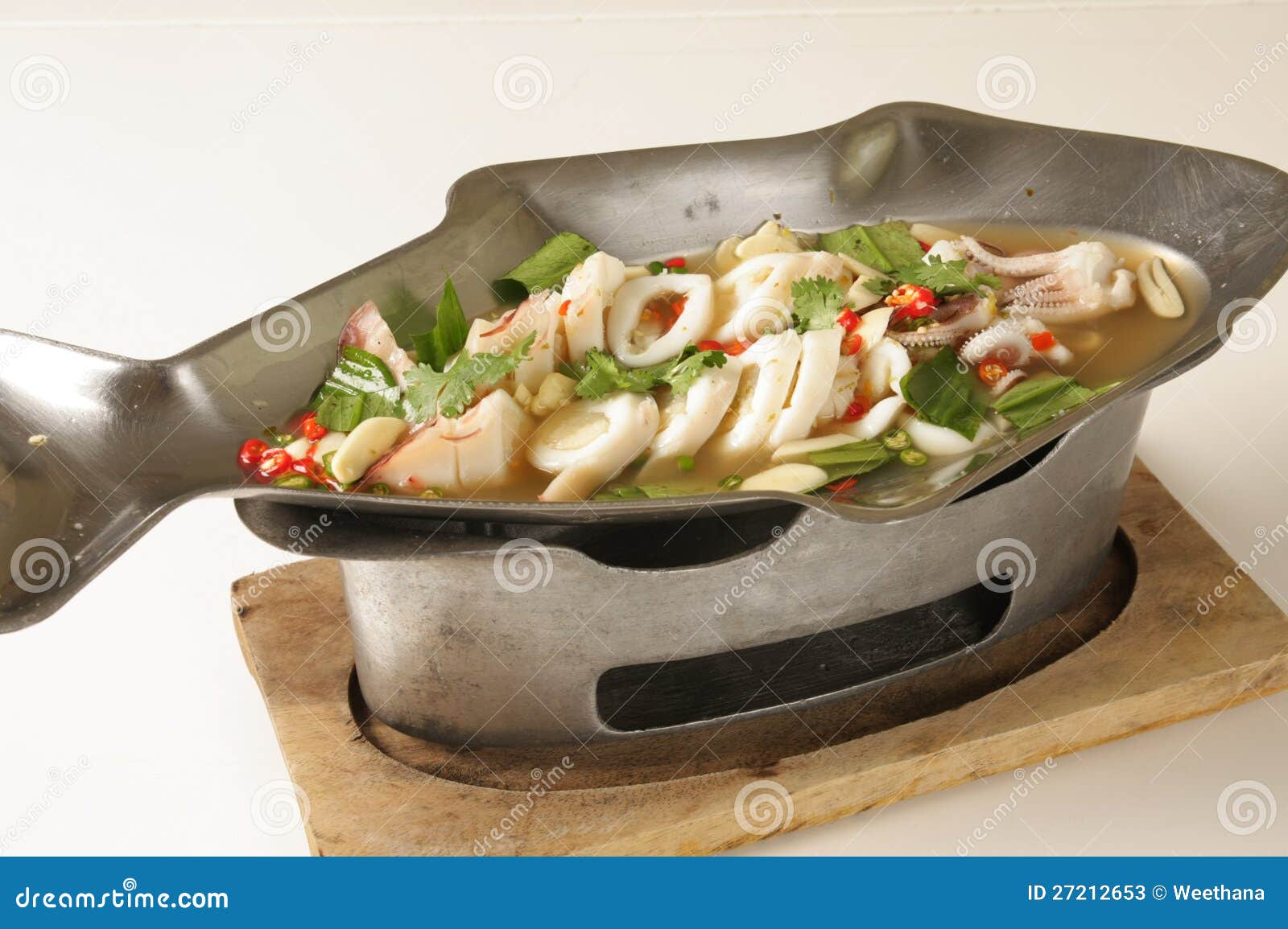 Steamed squid with lime stock image. Image of sauce, fish - 27212653