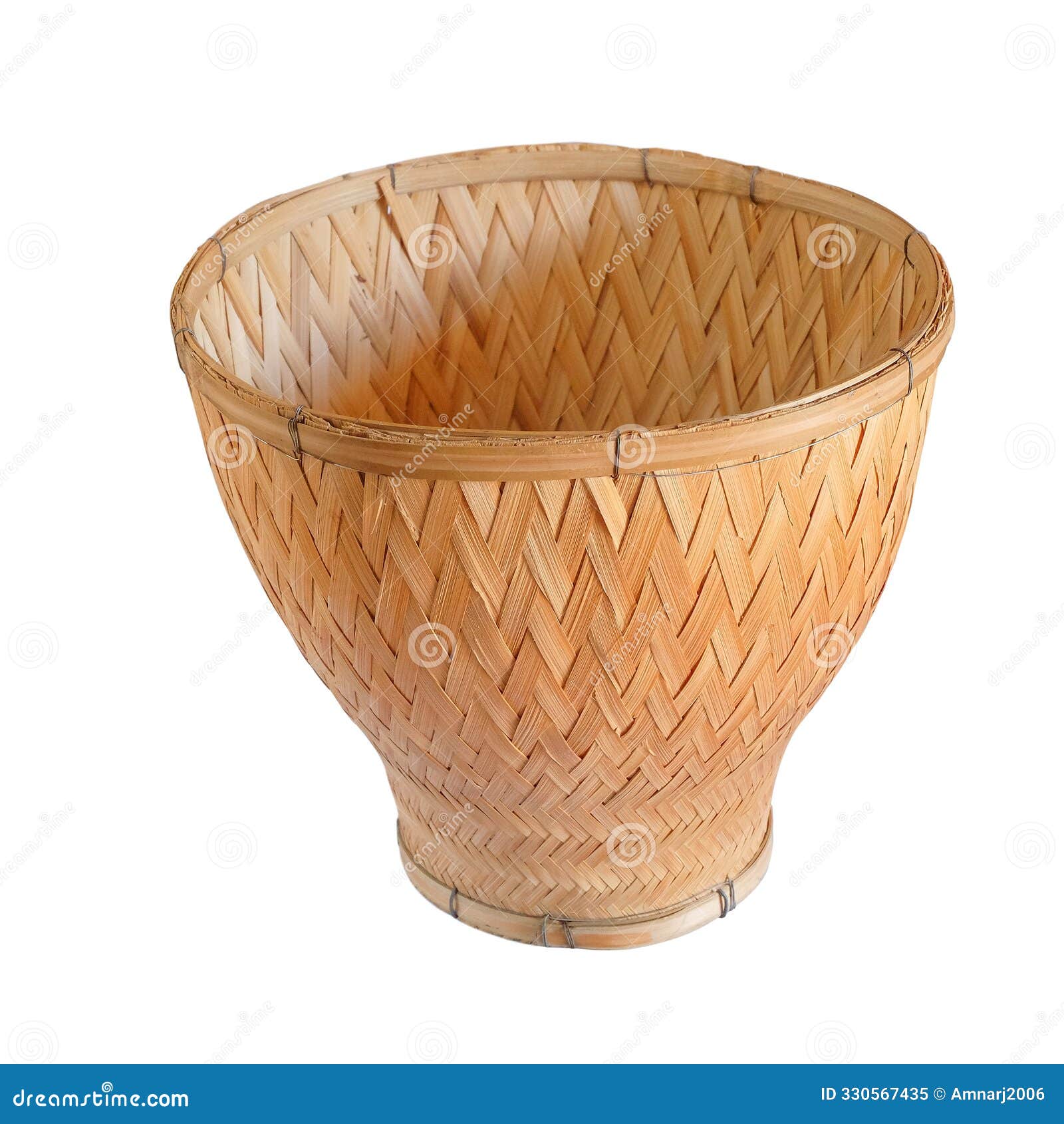 Steamed Sticky Rice Basket Made from Bamboo Stock Image - Image of ...