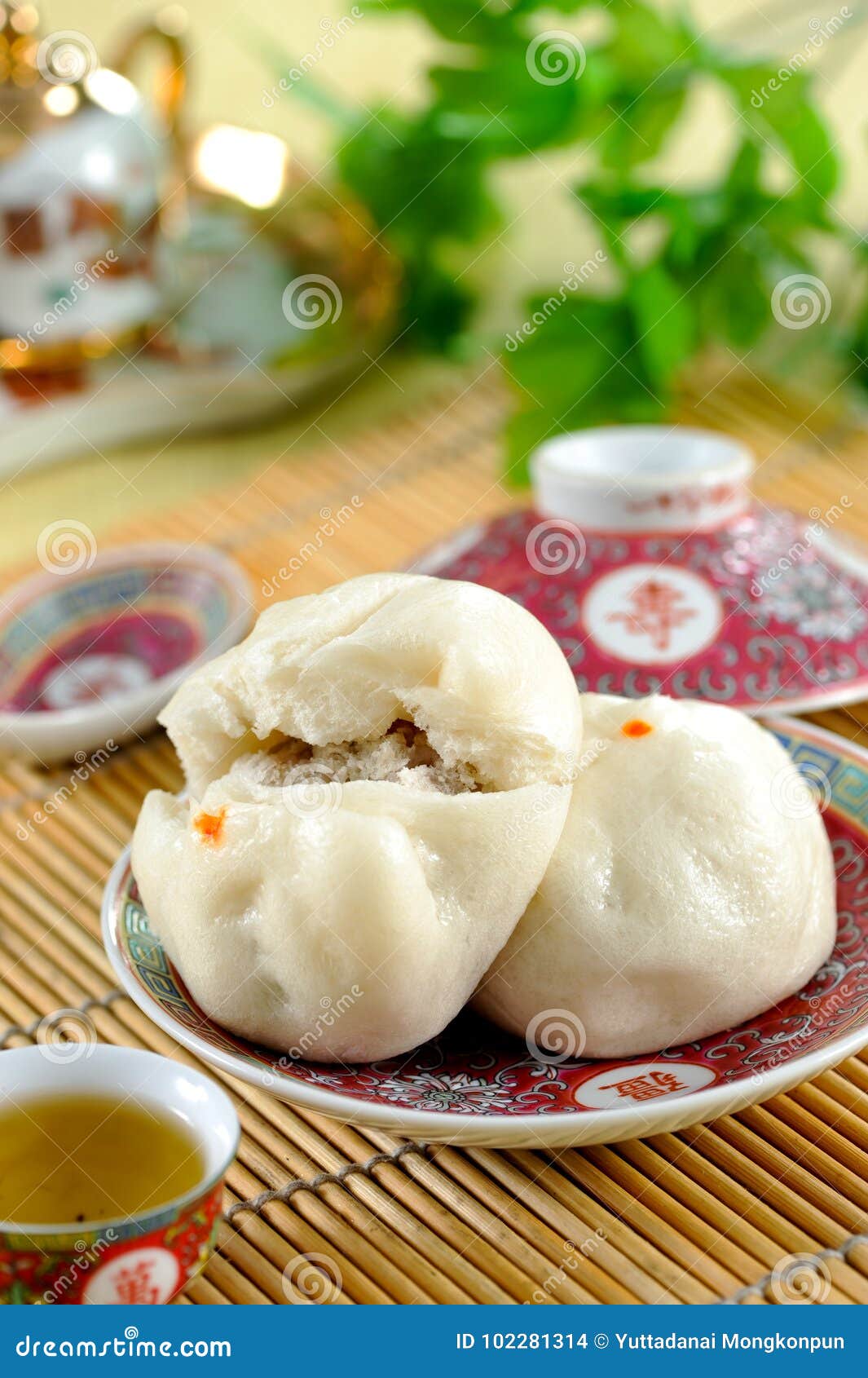 Steamed stuff bun stock photo. Image of snack, steamed - 102281314