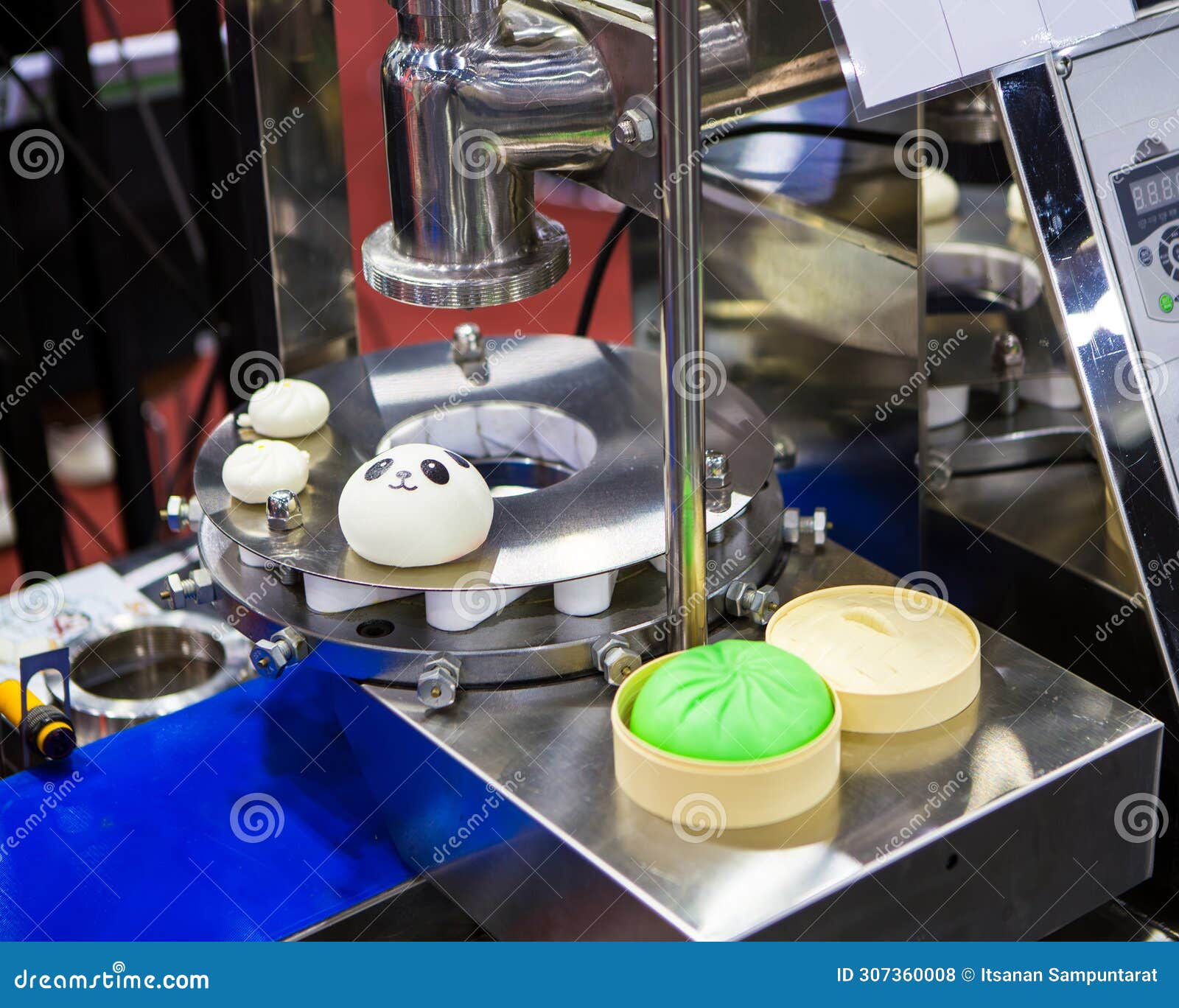 Steamed stuff bun machine stock photo. Image of catering - 307360008