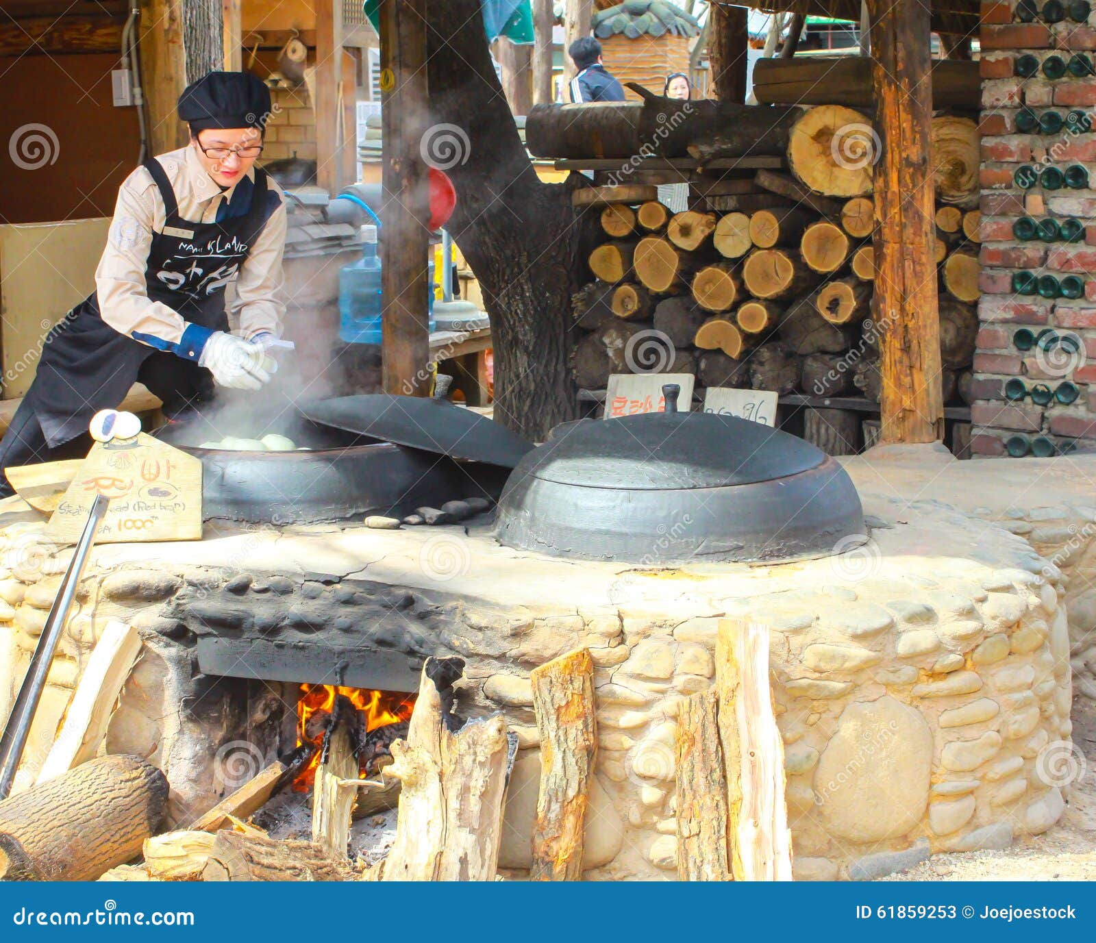 Steamed Stuff Bun Shop in Nami Island Editorial Stock Photo - Image of ...