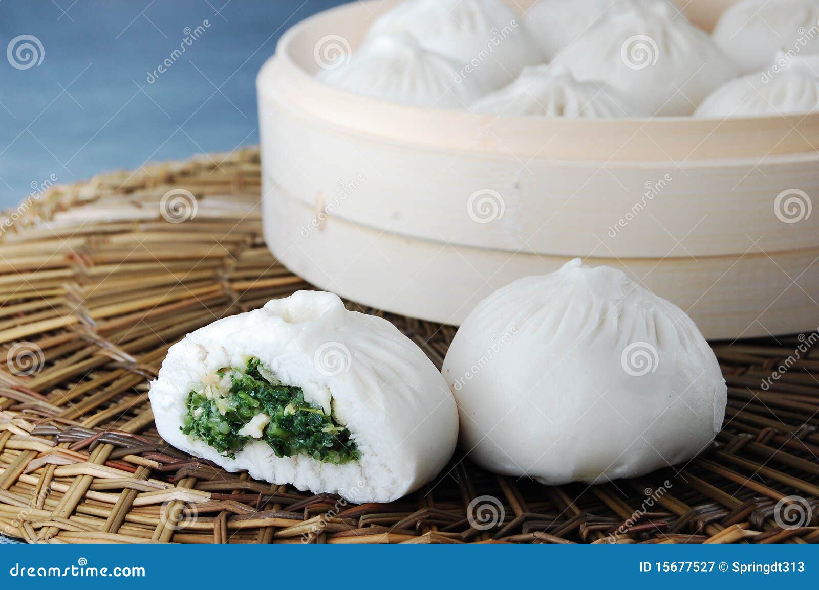 Steamed stuffed bun stock image. Image of chinese, cooking - 15677527