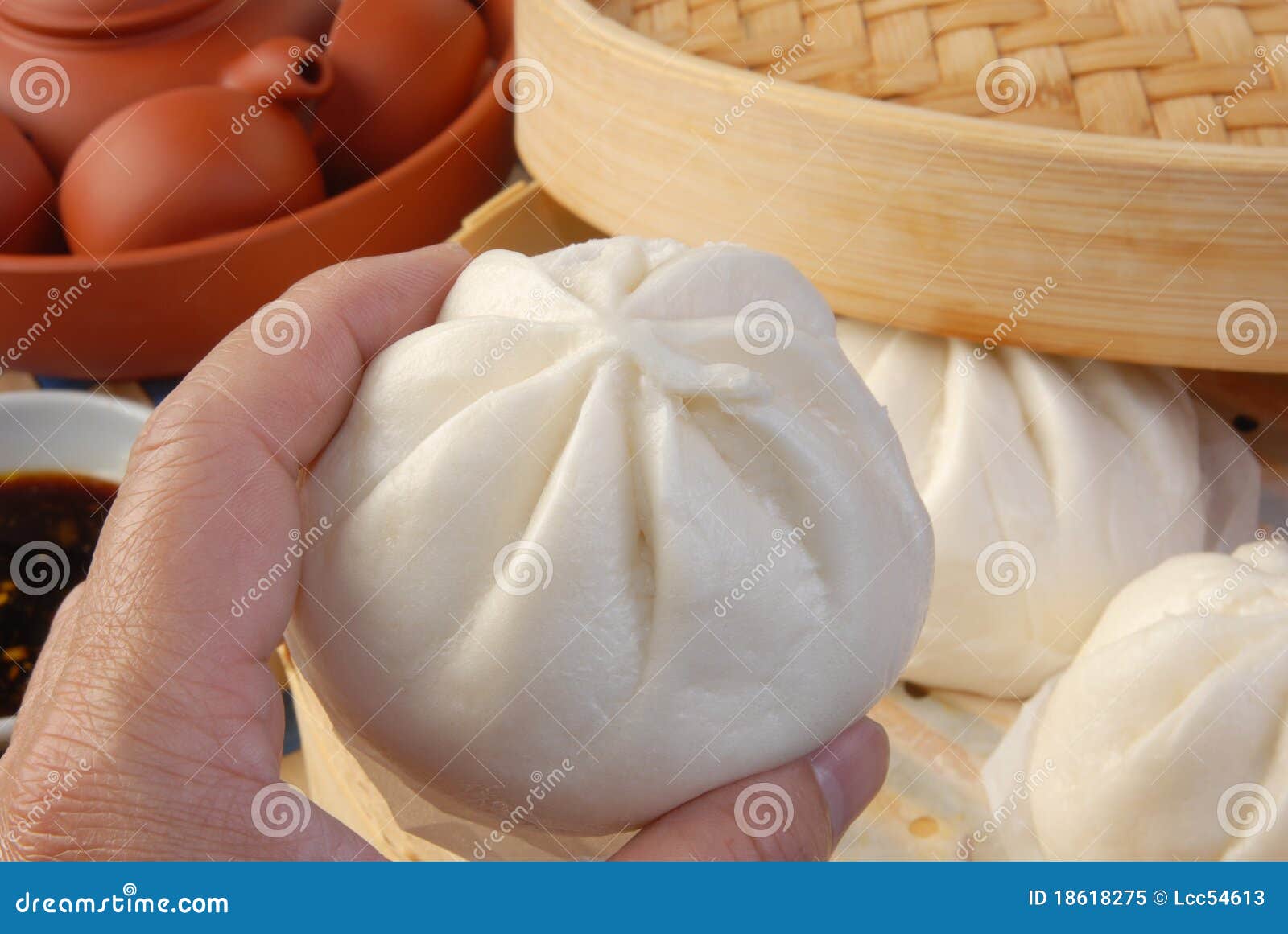 Steamed stuffed bun stock image. Image of delicious, meal - 18618275