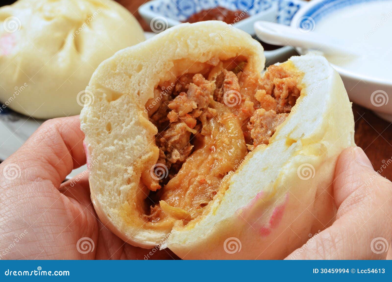 Steamed stuffed bun stock photo. Image of seasoning, lunch - 30459994