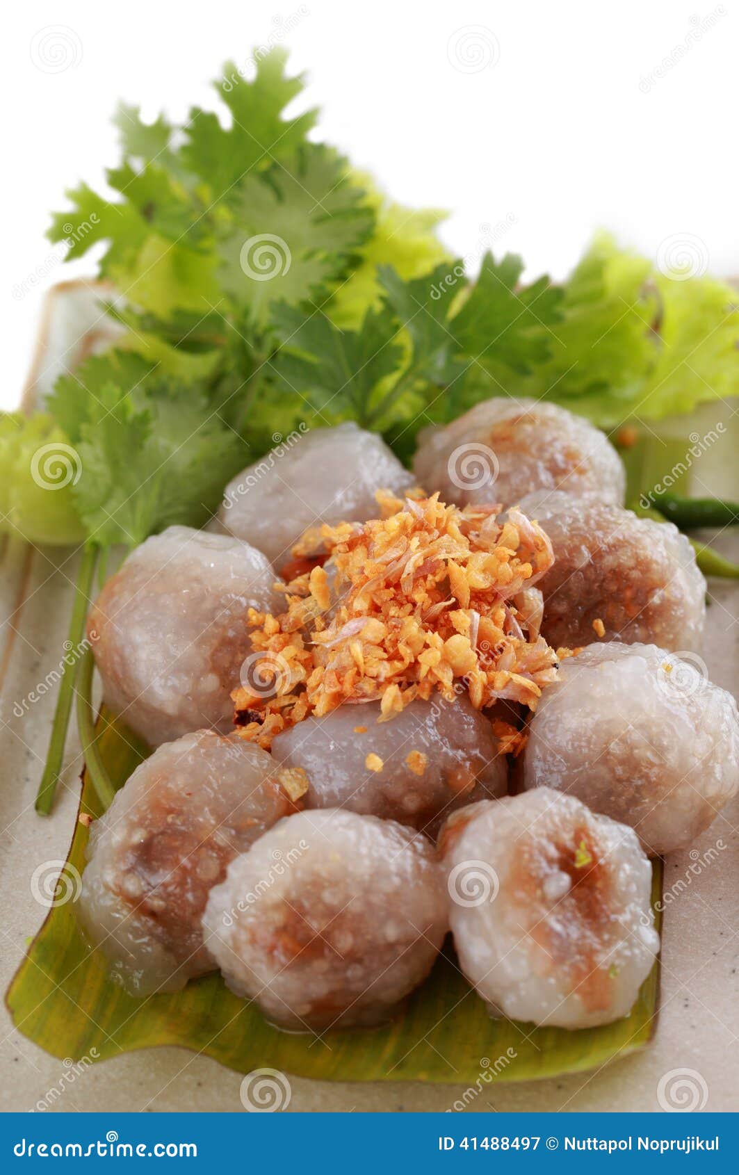 Steamed Tapioca Dumpling with Pork Stock Image - Image of asian, menu ...