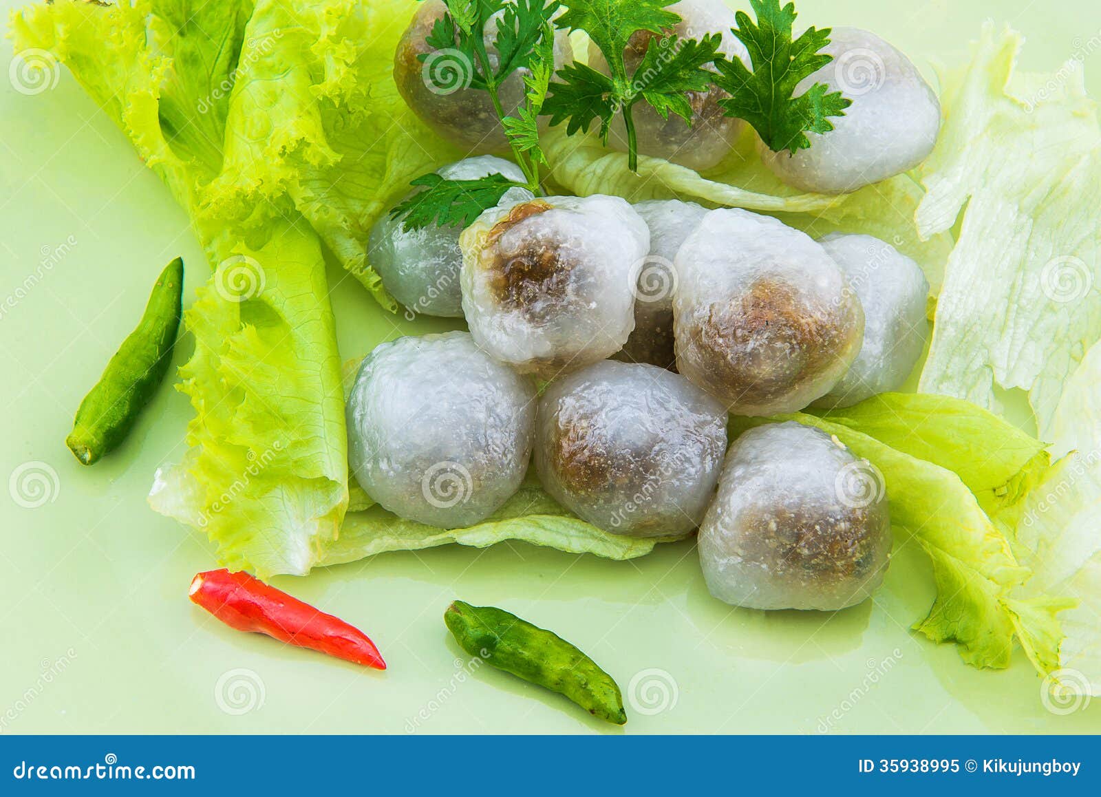 Steamed Tapioca Dumpling with Pork Stock Image - Image of meal, bake ...
