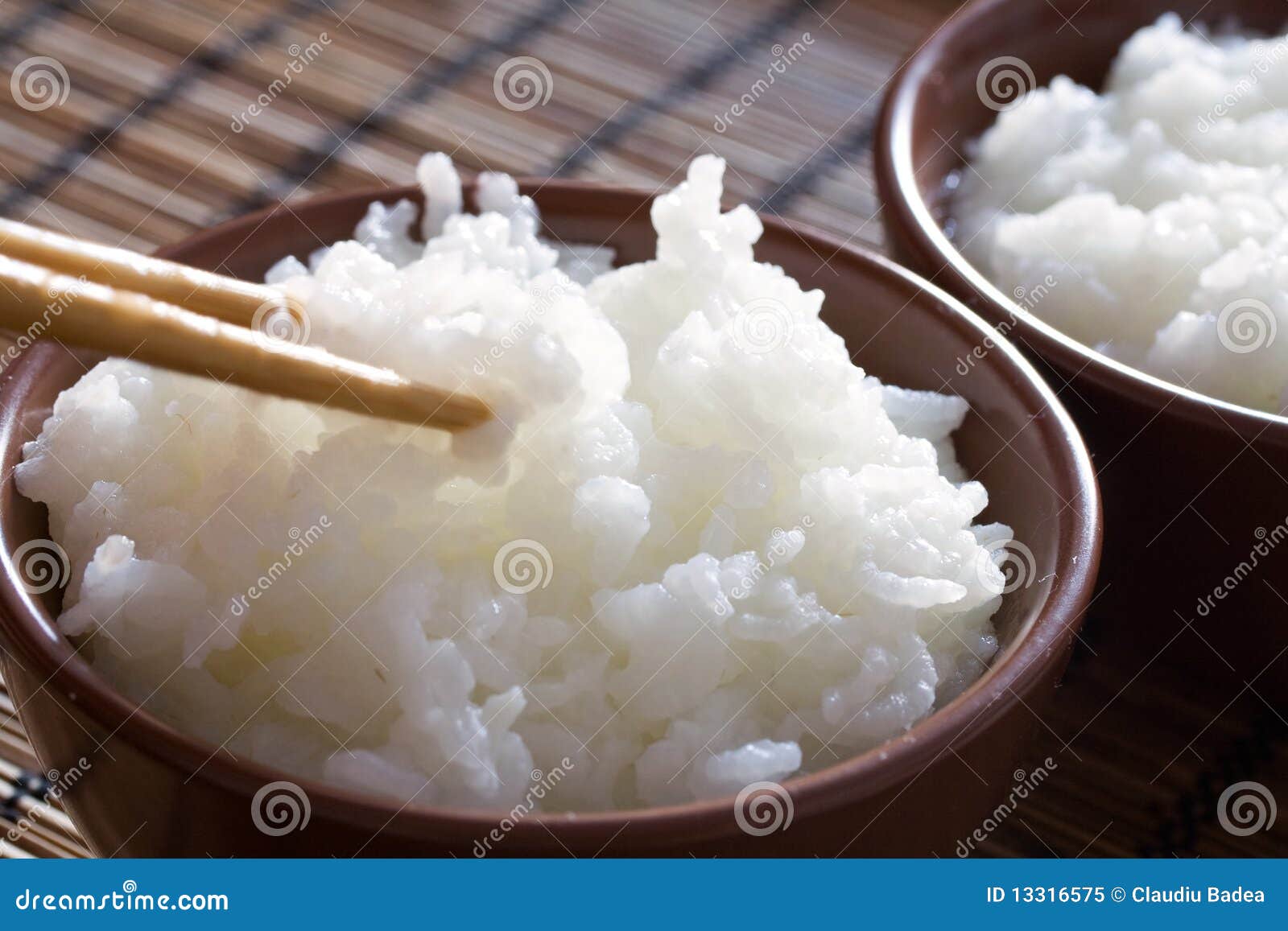 Steamed Thai Rice stock image. Image of cooked, bowl - 13316575