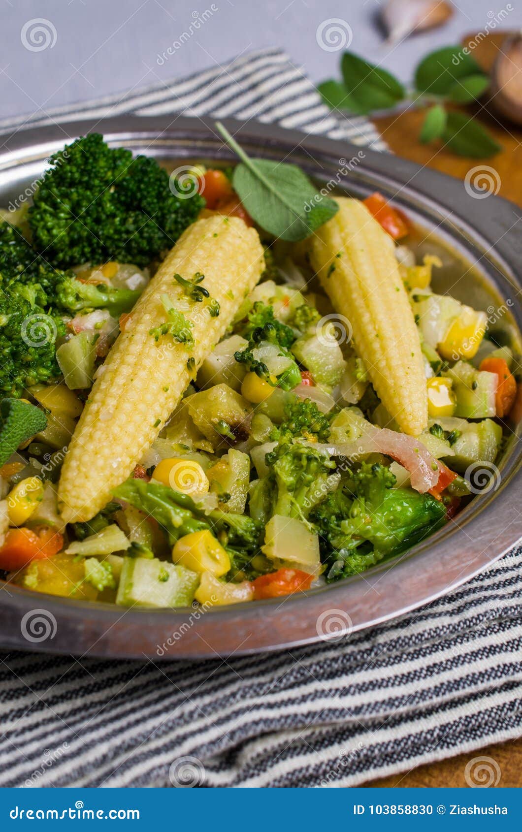 Steamed vegetable mix stock photo. Image of ragout, napkin - 103858830