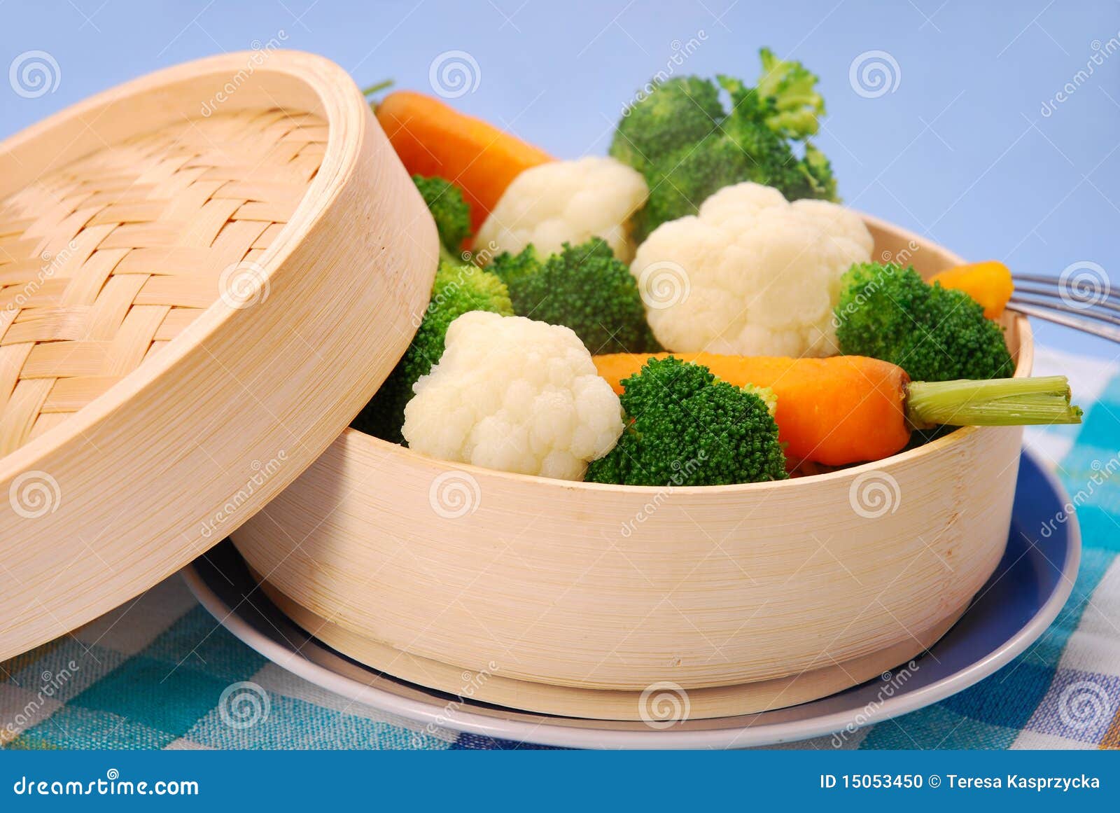 Steamed vegetables stock photo. Image of bamboo, dish - 15053450