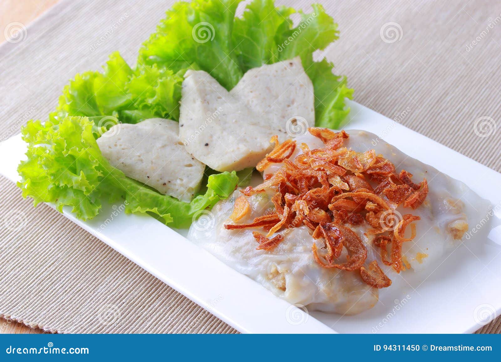 Steamed Vietnamese Rice Rolls Stock Photo - Image of thaicuisine ...
