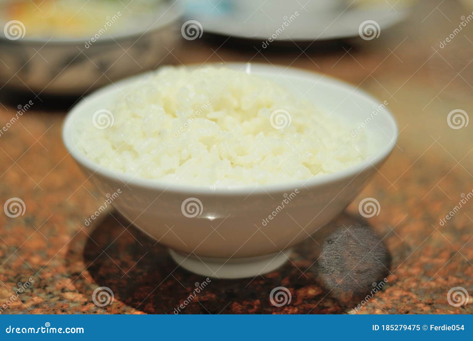 Steamed White Rice in a Cup Stock Image - Image of warm, tradition ...