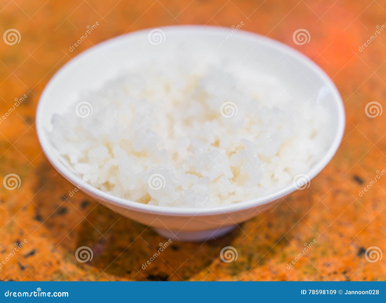 Steamed White Rice in Cup on Table . Stock Image - Image of japanese ...